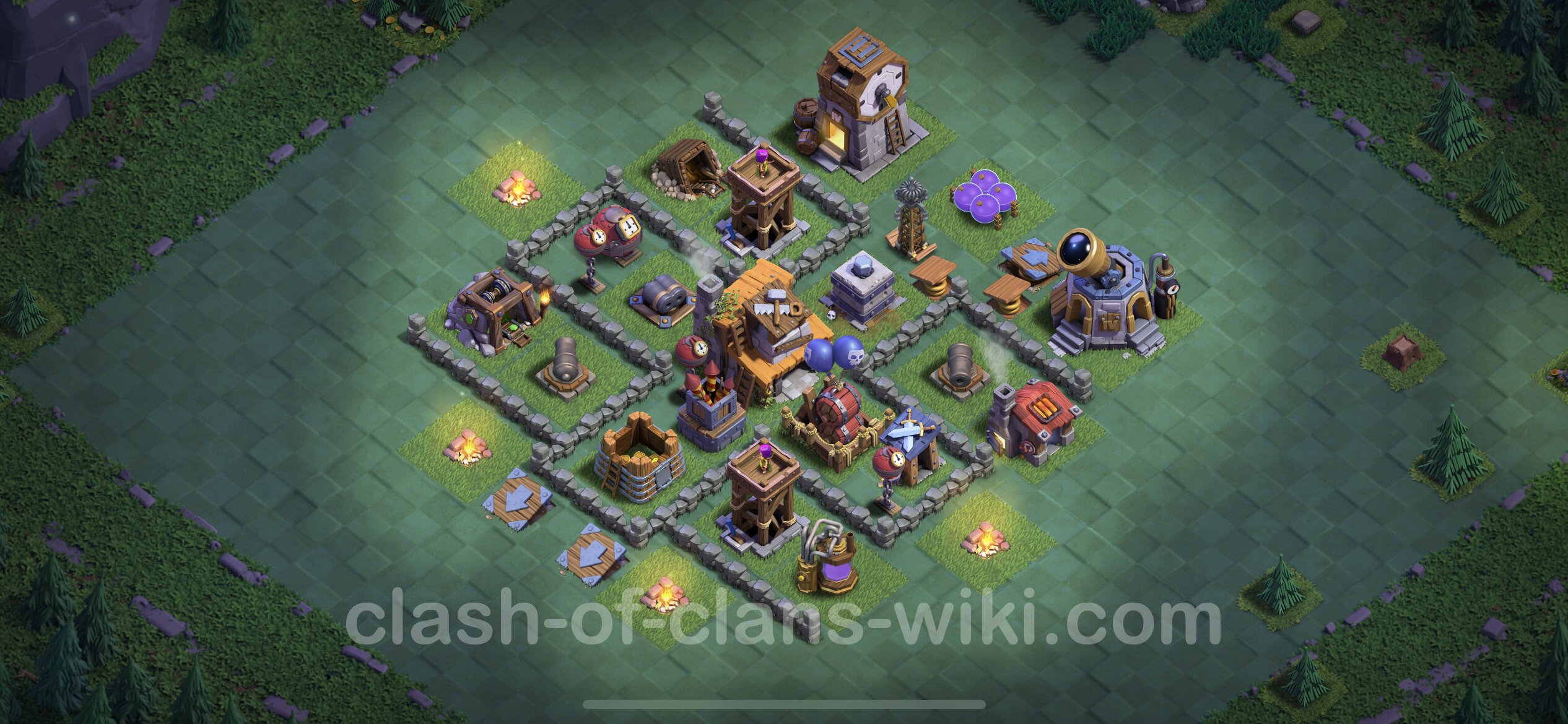 Best Builder Hall Level 4 Anti 2 Stars Base with Link - Clash of Clans ...
