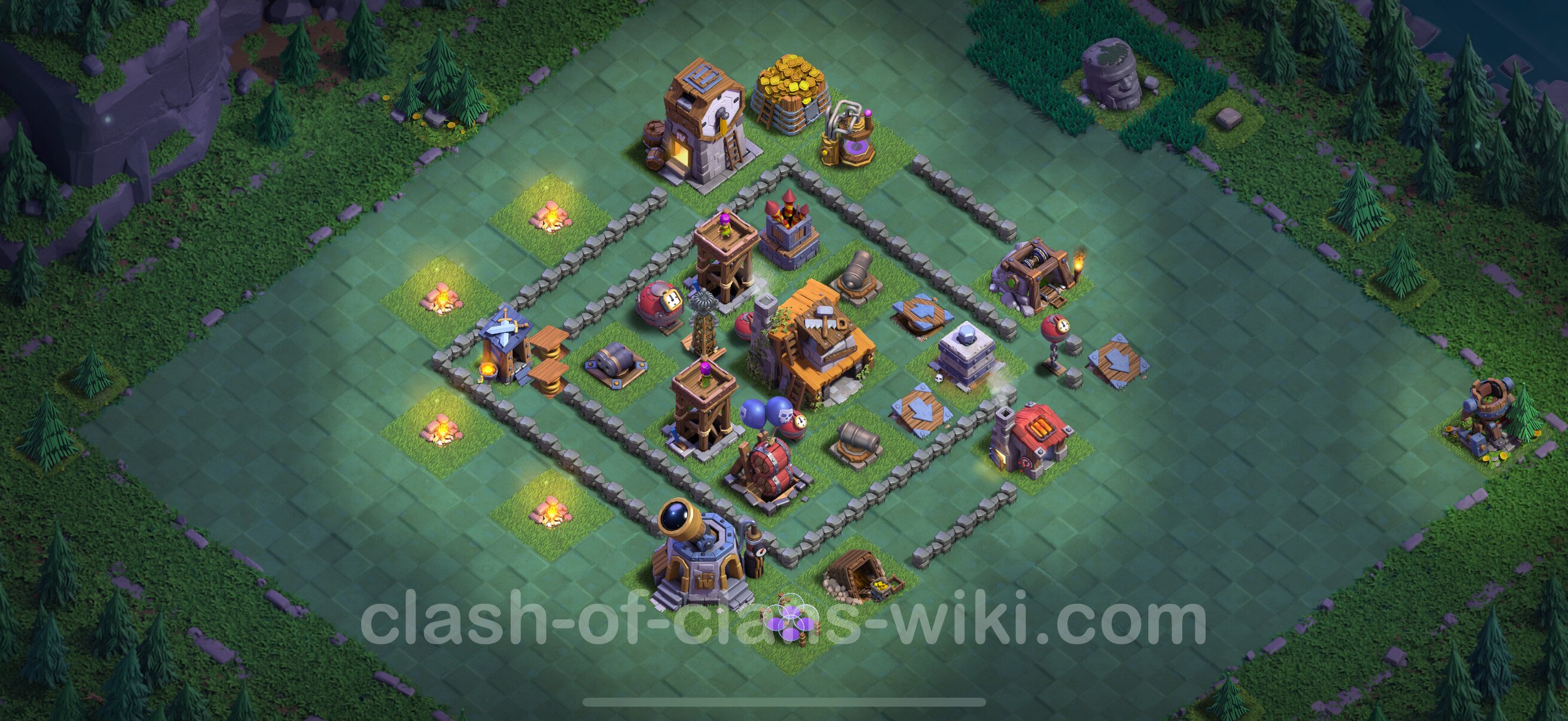 Meisterhütte LvL 4 Anti 2 Sterne Base + Link / Layout - Nachtdorf COC ...