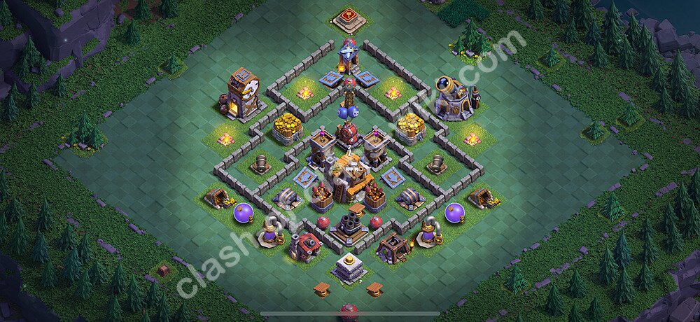 Top Builder Hall Level 5 Anti Everything Base with Link - Clash of ...