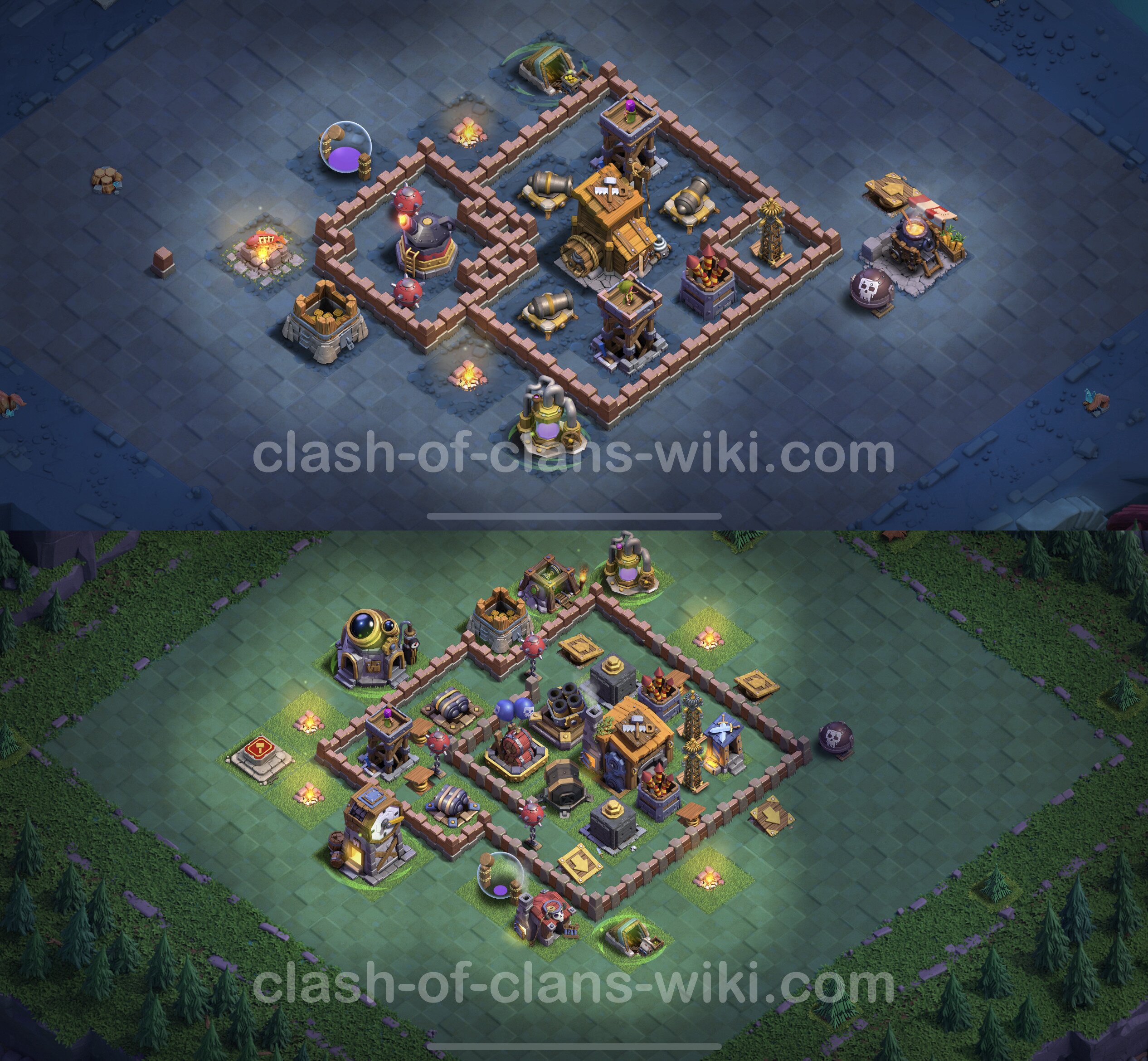 Meisterhütte LvL 7 Anti 3 Sterne Base + Link / Layout - Nachtdorf COC ...