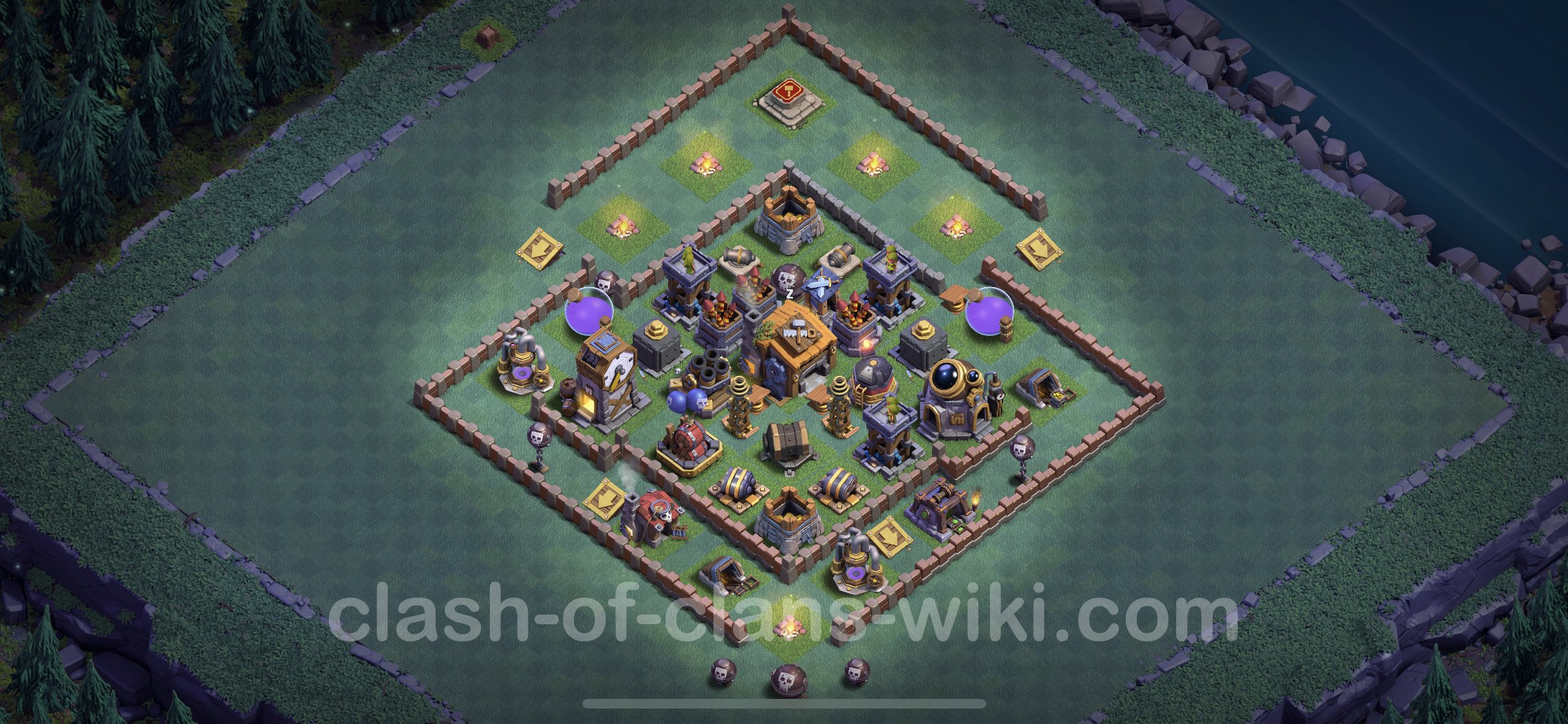 Top Builder Hall Level 7 Anti Everything Base with Link - Clash of ...