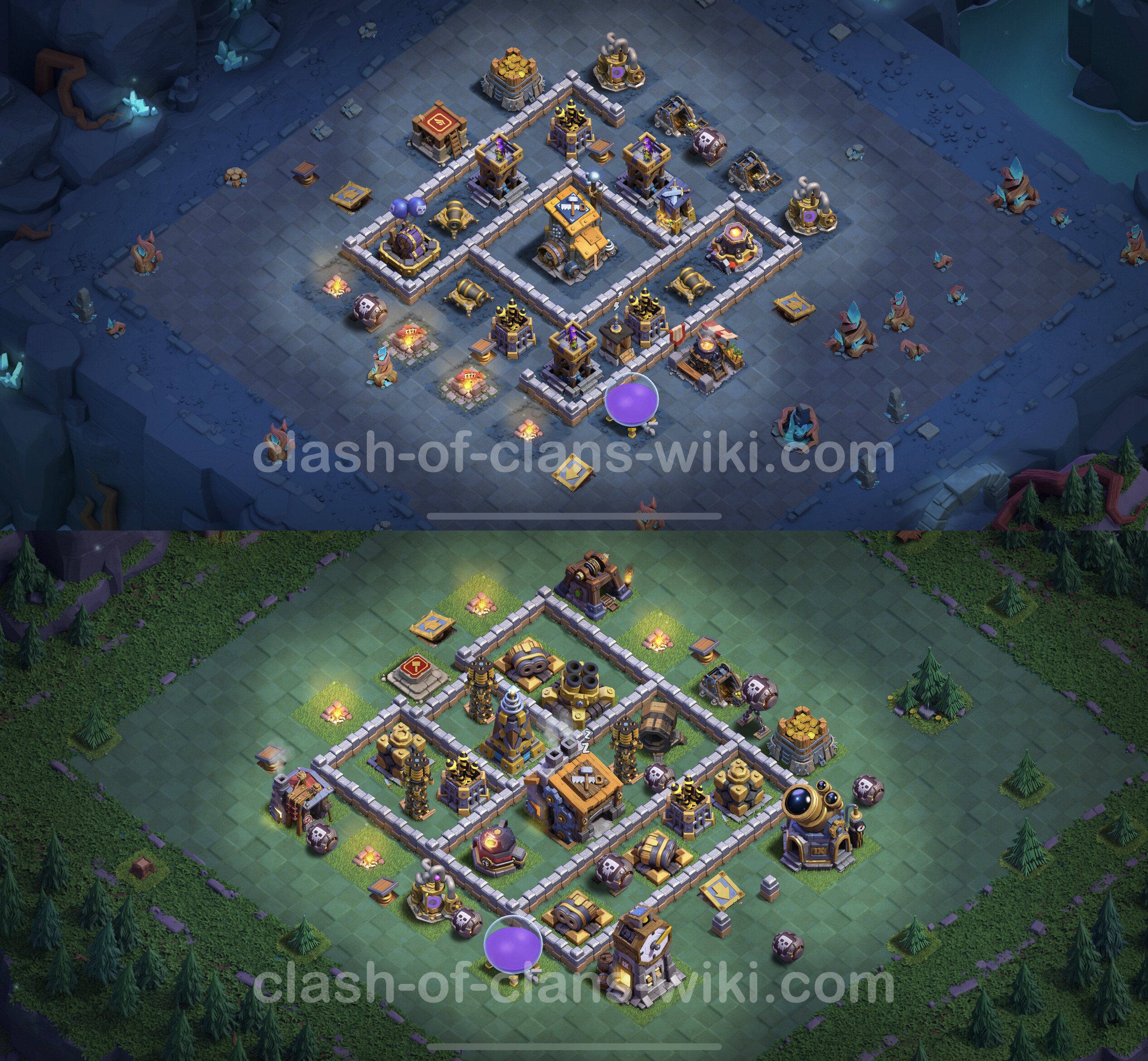 Meisterhütte LvL 9 Max Base + Link / Layout - Nachtdorf COC Clash of ...