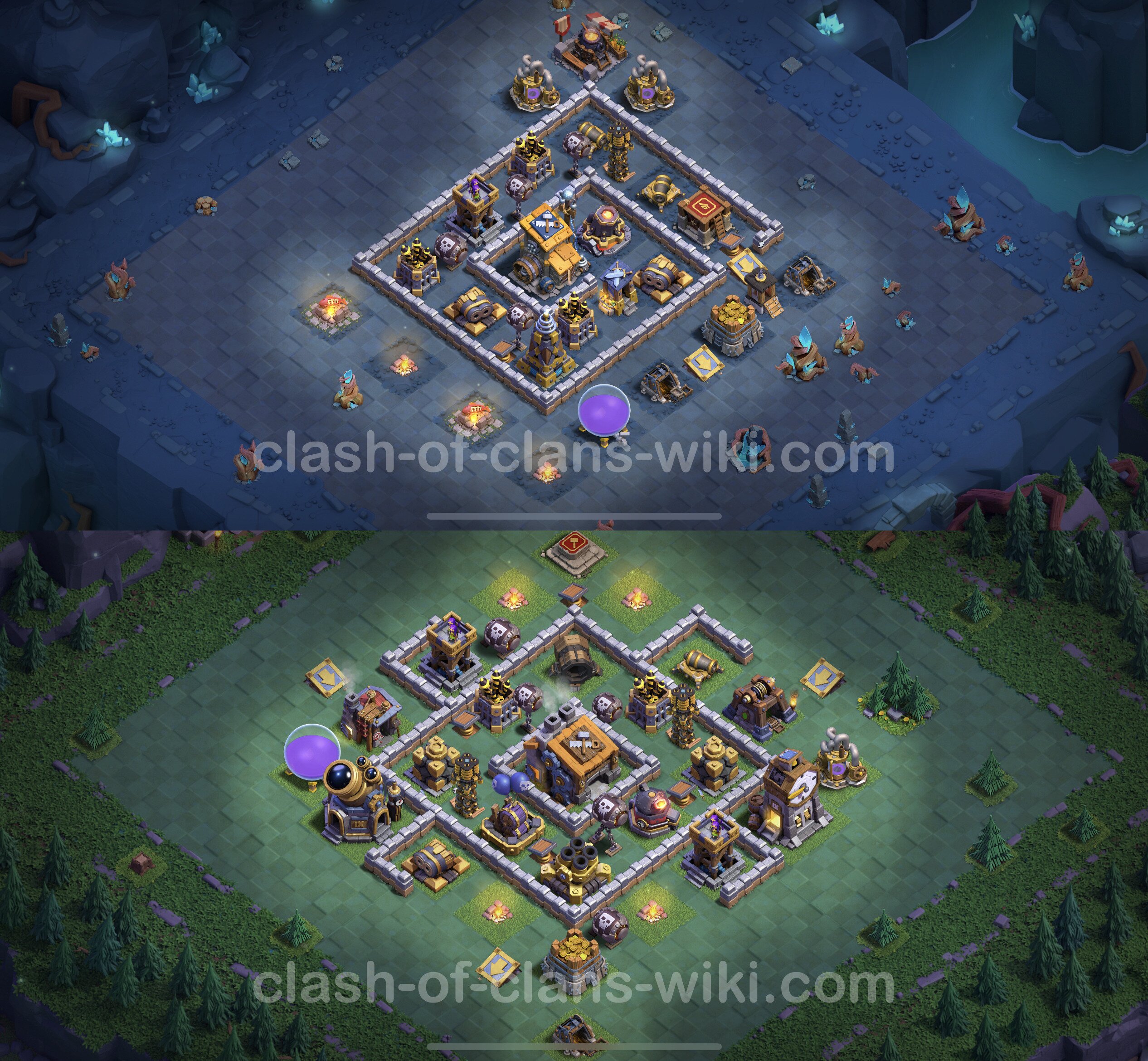 Meisterhütte LvL 9 Anti 3 Sterne Base + Link / Layout - Nachtdorf COC ...