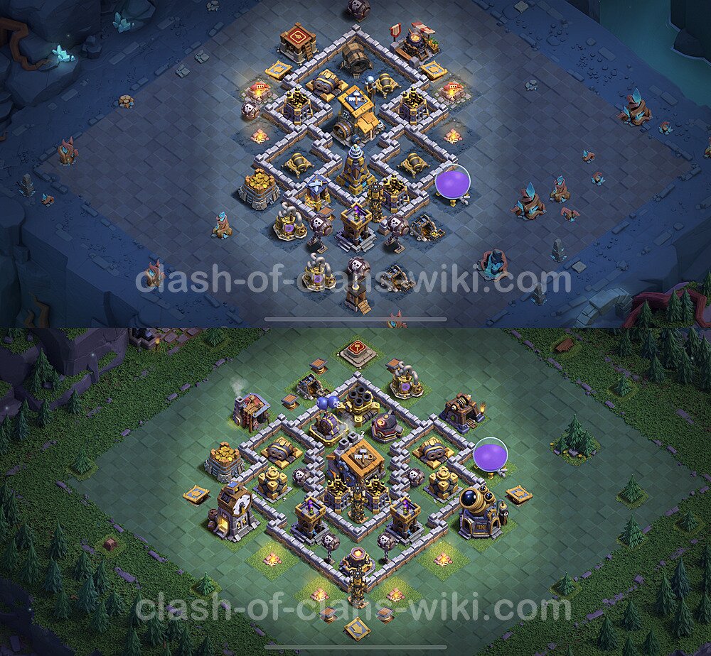 Top Builder Hall Level 9 Anti Everything Base with Link - Clash of ...