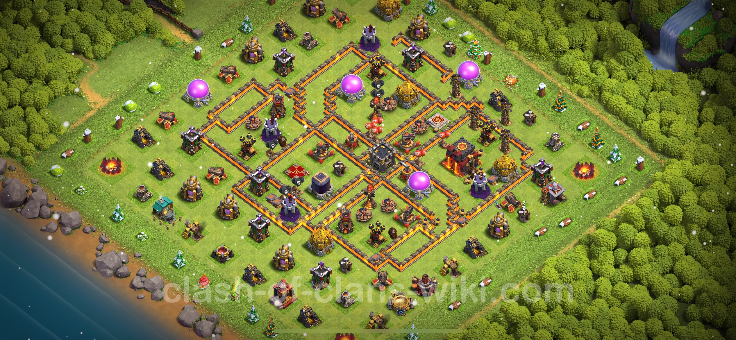 Best Base TH10 with Link Anti P.E.K.K.A / Golem 2023 - Town Hall Level ...