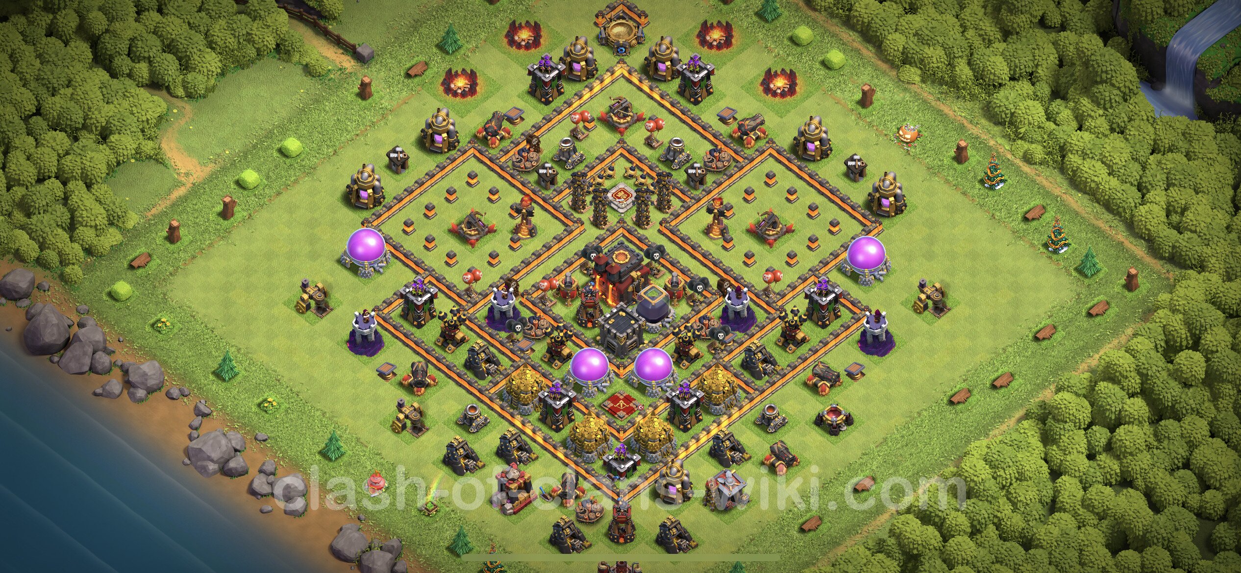 Best Anti 3 Stars Base TH10 with Link, Anti Everything - Town Hall Level 10 Base Copy, #245