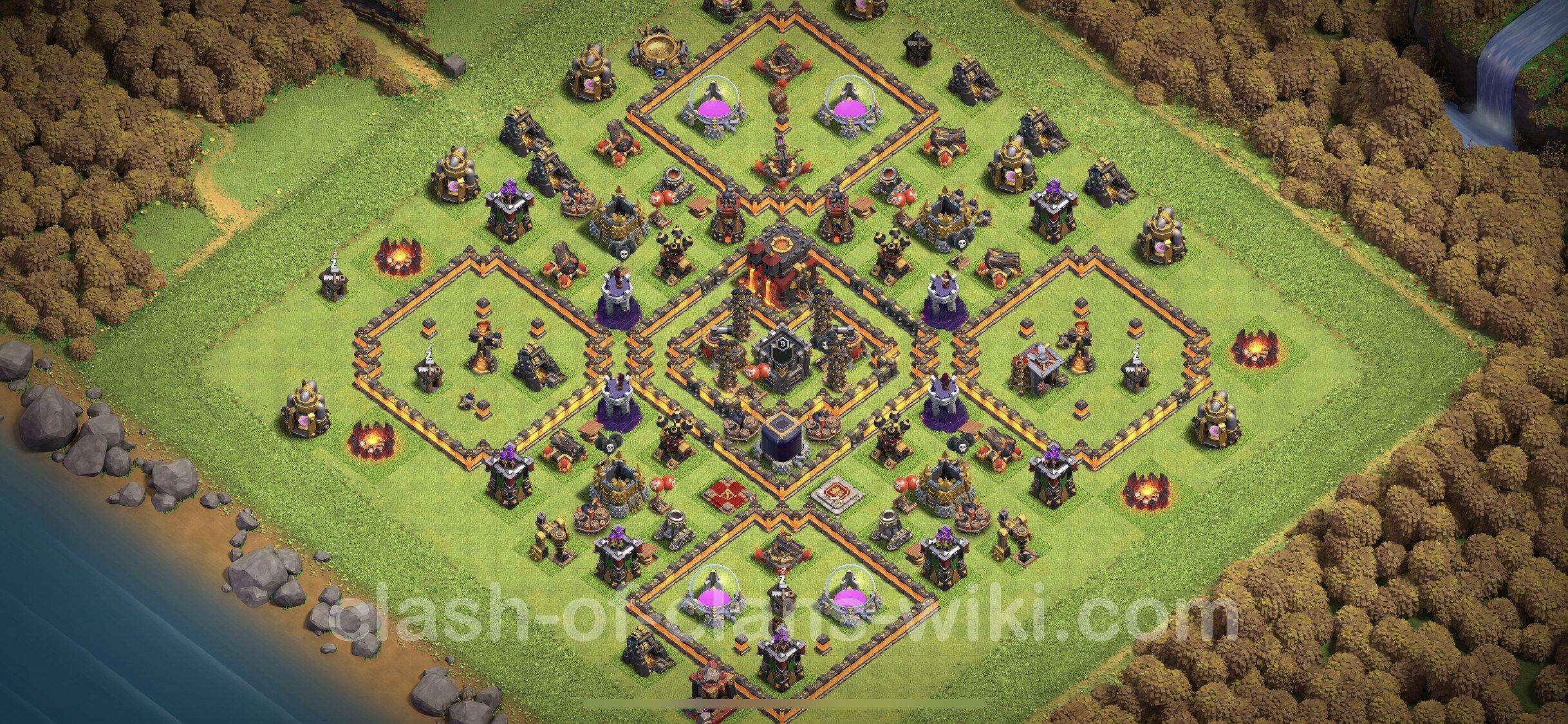 Best Anti 2 Stars Base TH10 With Link Hybrid Town Hall Level 10 Base Best Anti 2 Stars Base TH10 With Link Hybrid Town Hall Level 10 Base