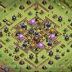 Best TH10 Trophy/Defense Base Layouts with Links 2022 - Copy Town Hall ...