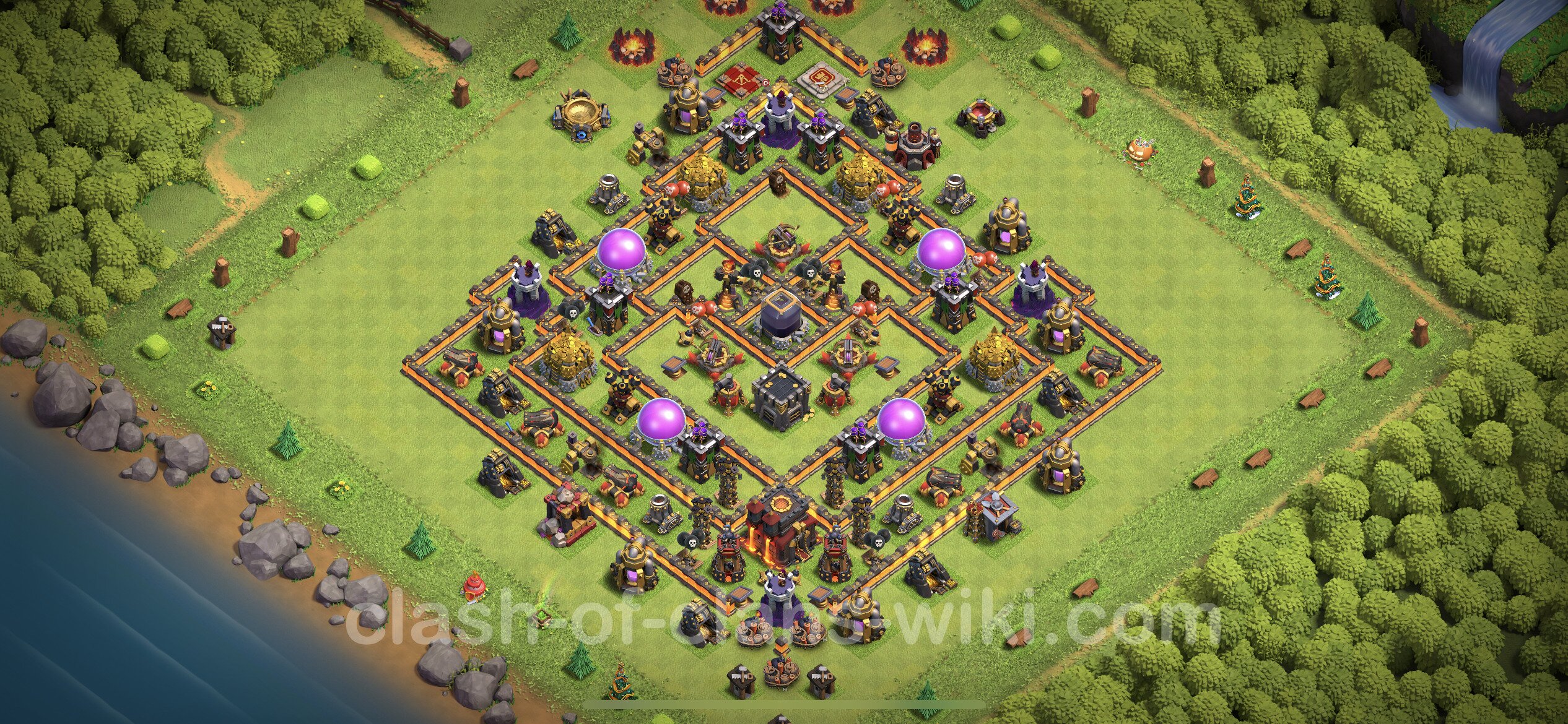 Farming Base TH10 Max Levels with Link - Town Hall Level 10 Base Copy ...