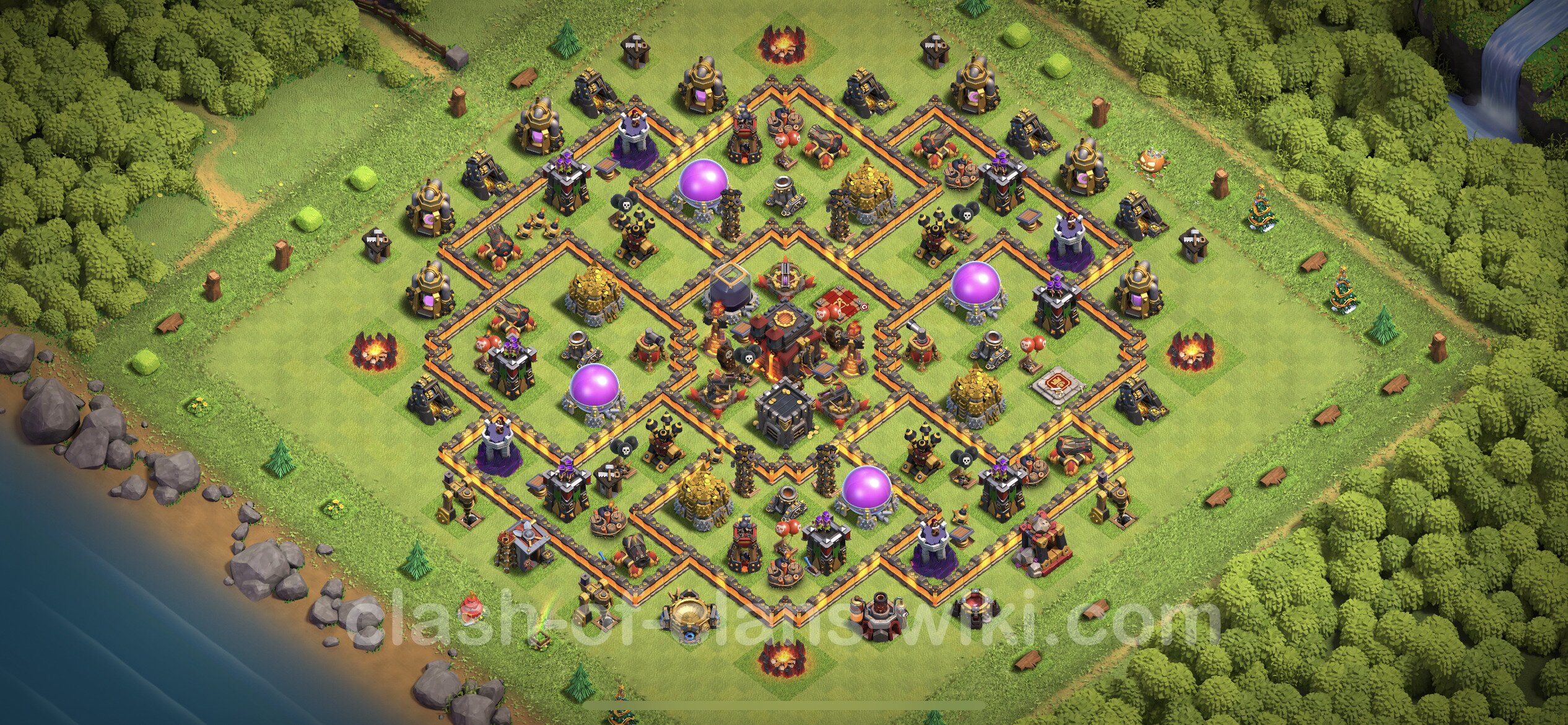 Farming Base TH10 with Link, Hybrid - Clash of Clans 2022 - Town Hall ...