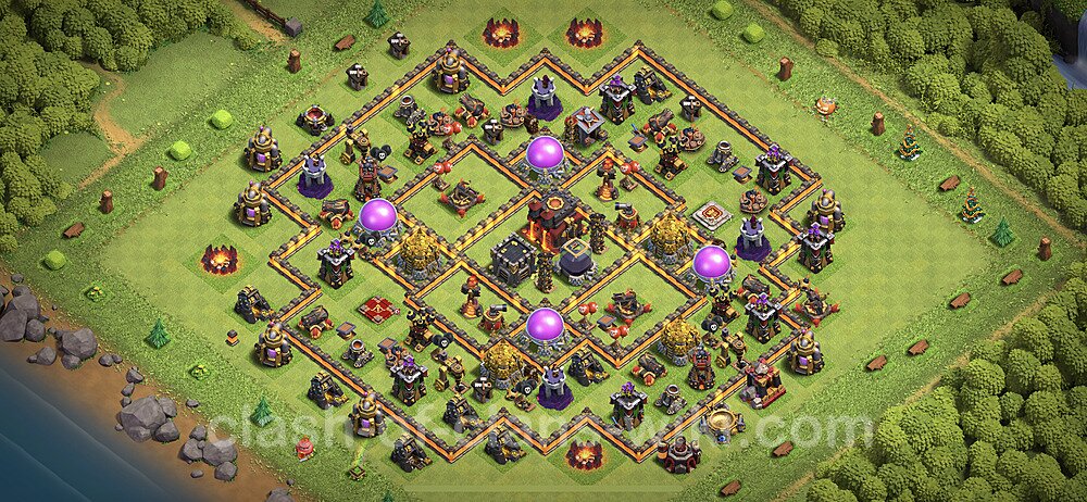 Farming Base TH10 Max Levels with Link - Town Hall Level 10 Base Copy ...