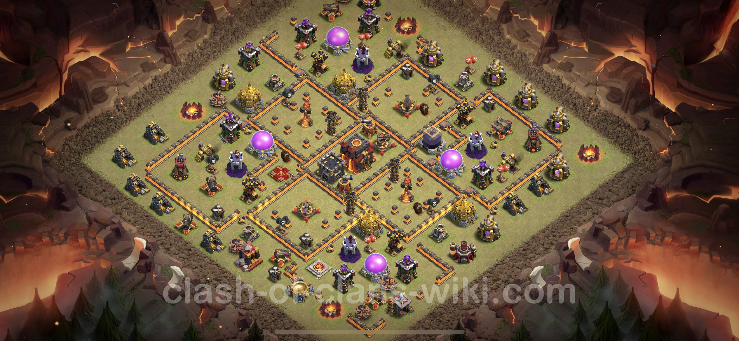 Best War Base TH10 with Link, Anti Everything - Town Hall Level 10 CWL ...