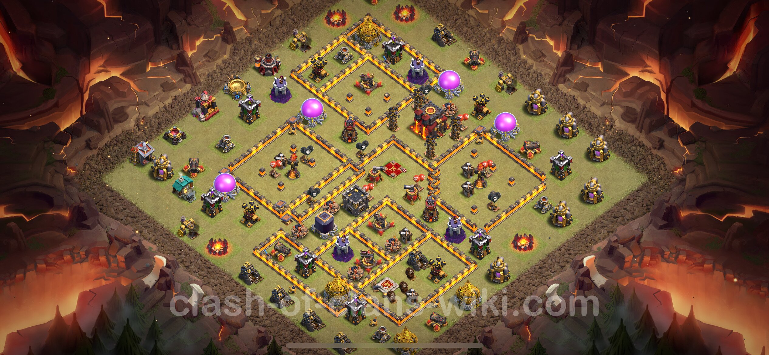 Best War Base TH10 with Link, Anti Air / Dragon 2023 - Town Hall Level ...