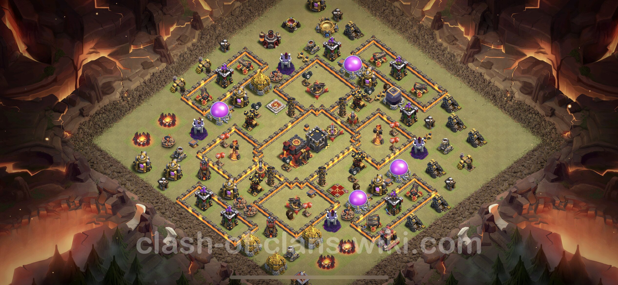 Diseño para Guerra Ayuntamiento nivel 10 Copiar, Anti Todo - COC TH10 ...