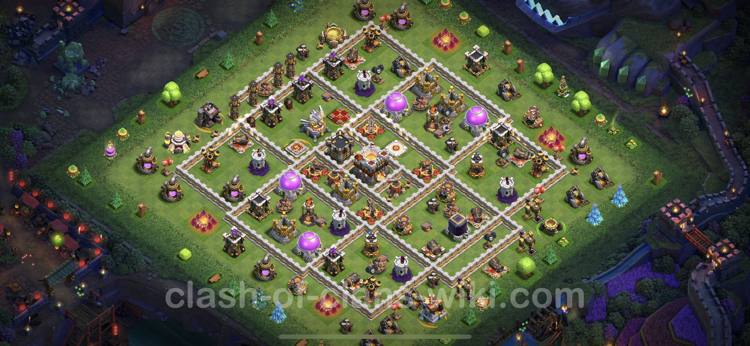 Best Base TH11 with Link Anti Everything - Town Hall Level 11 Base Copy ...