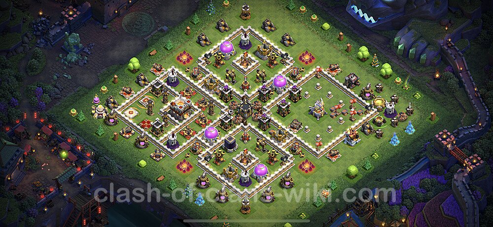 Base TH11 with Link, Hybrid Max Levels 2022 - Town Hall Level 11 Base ...