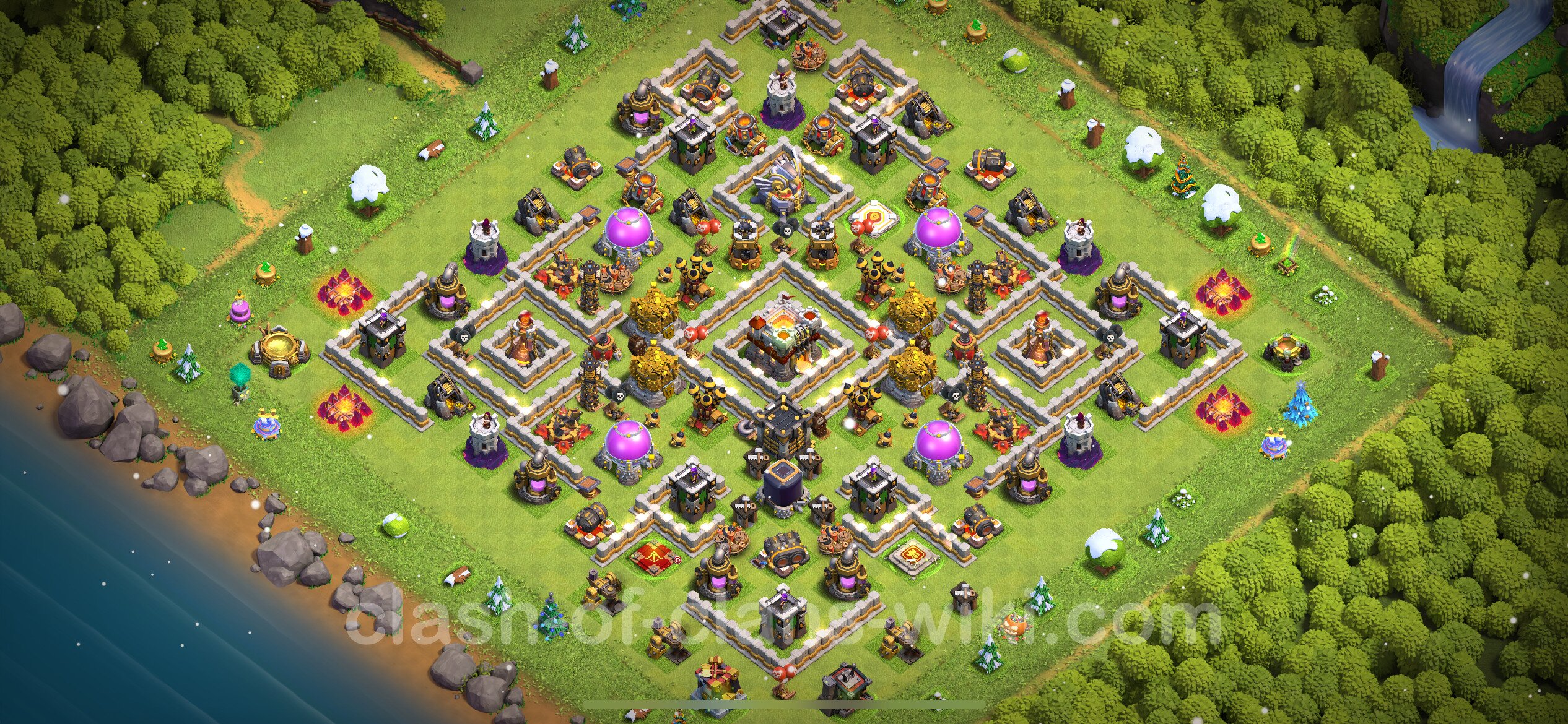 Diseño Ayuntamiento nivel 11 para farming Copiar, Anti 2 Estrellas ...