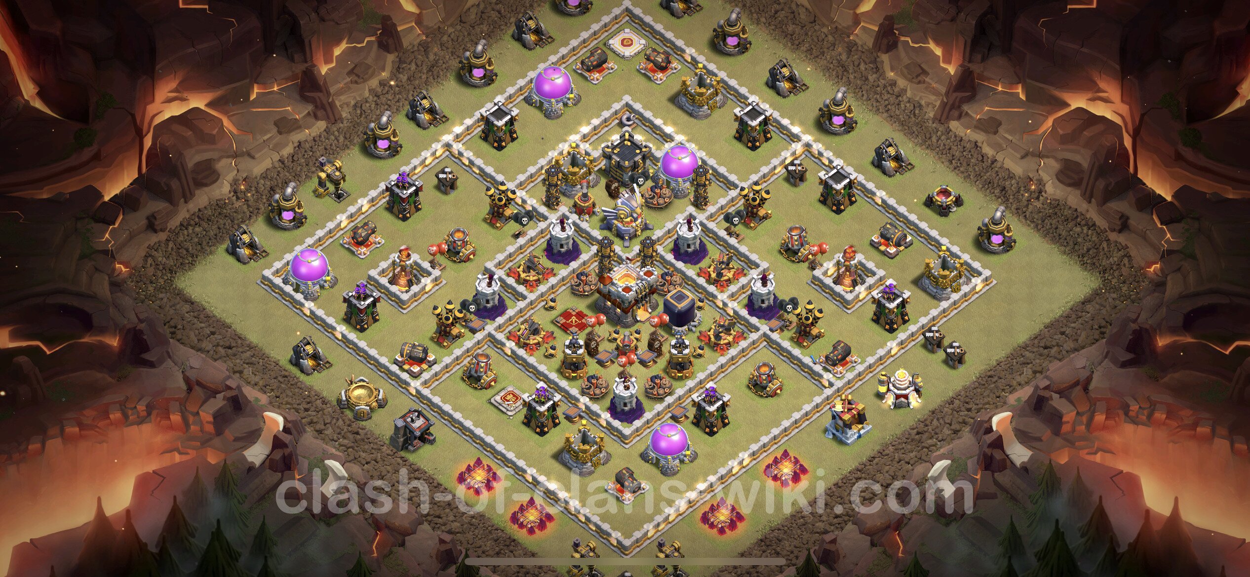 Best War Base TH11 with Link, Anti Air / Electro Dragon - Town Hall Level 11 CWL Base Copy, #64