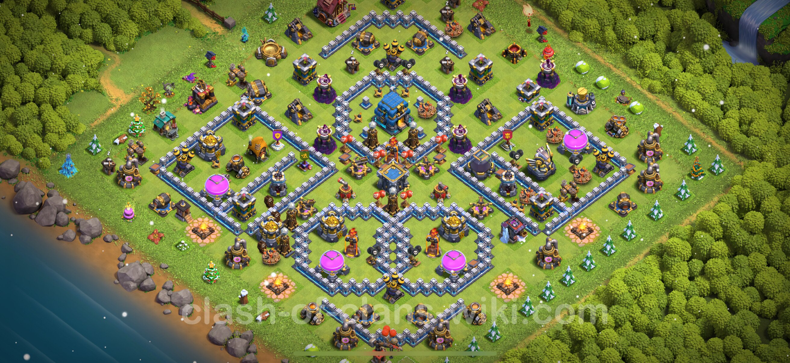 Best Base TH12 with Link, Hybrid Anti Everything 2023 - Town Hall Level ...