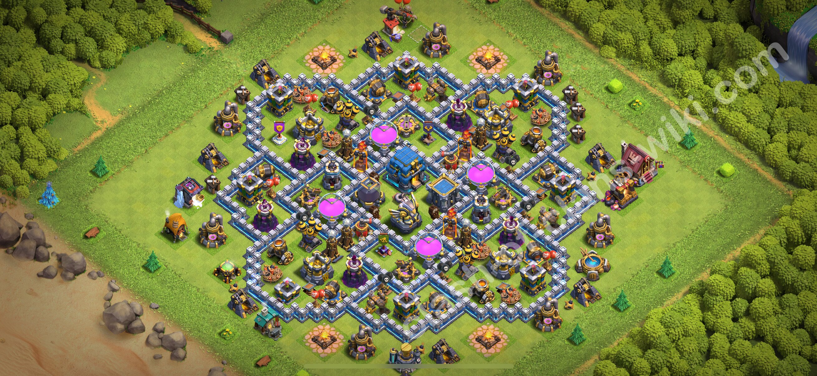 Farming Base TH12 with Link, Anti 3 Stars - Clash of Clans 2026 - Town ...