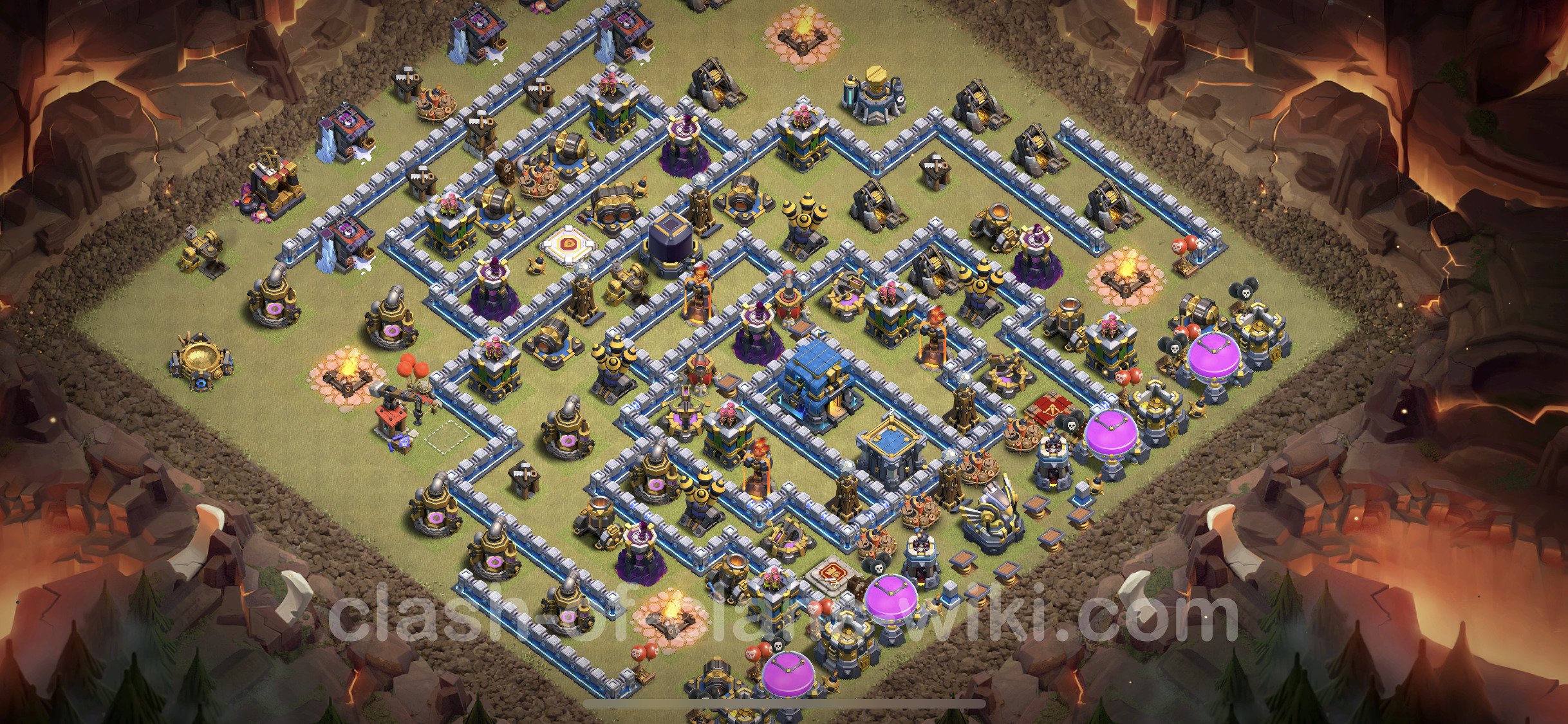 Die Max War Base RH12 + Link, Anti Alles - COC Kriegsbase Rathaus Level 12 - CW / CK Base - TH12 ...