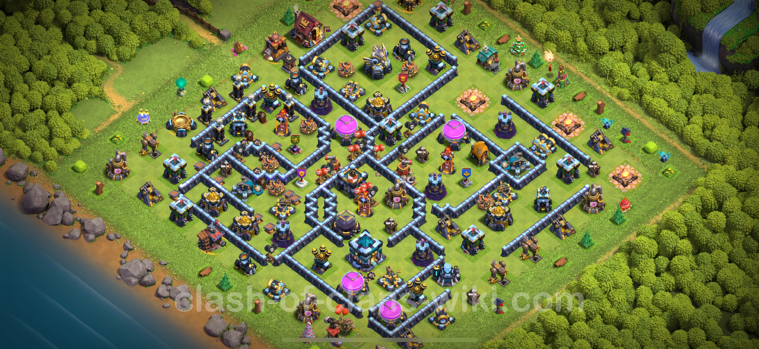 Trophy (Defense) Base TH13 with Link, Hybrid - Clash of Clans 2023 ...