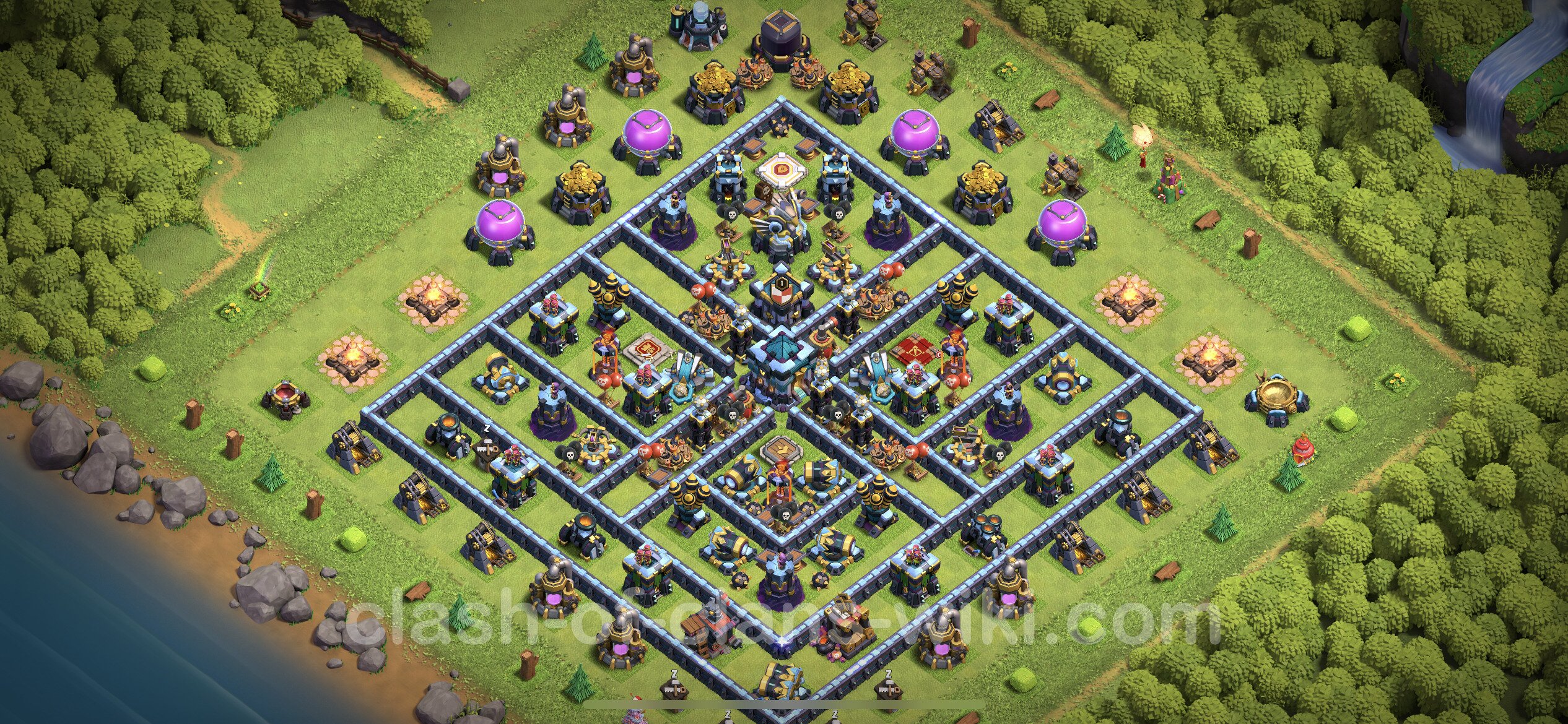 Die Anti 2 Sterne Base Rathaus Level 13 Link Legend League Coc