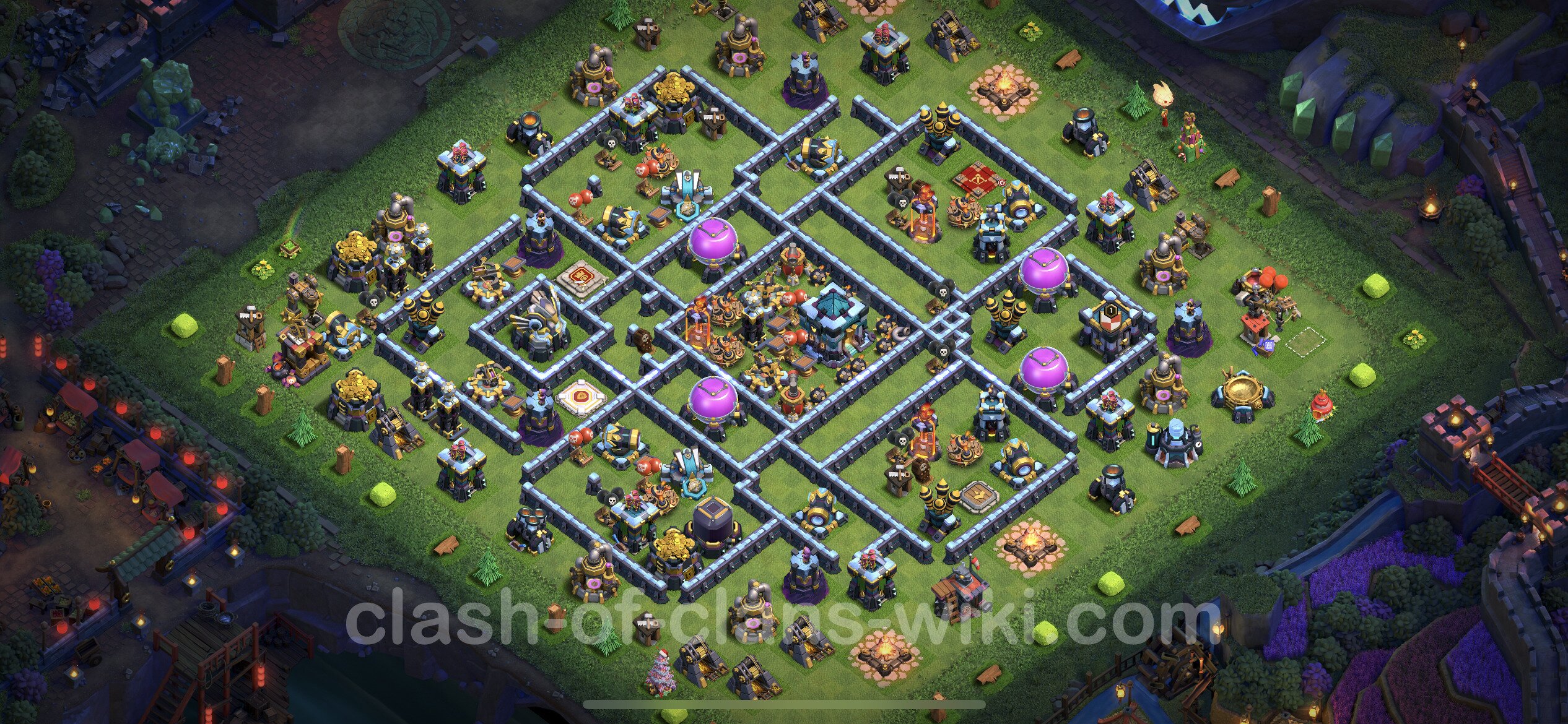 Best Anti 3 Stars Base TH13 with Link, Hybrid - Town Hall Level 13 Base ...