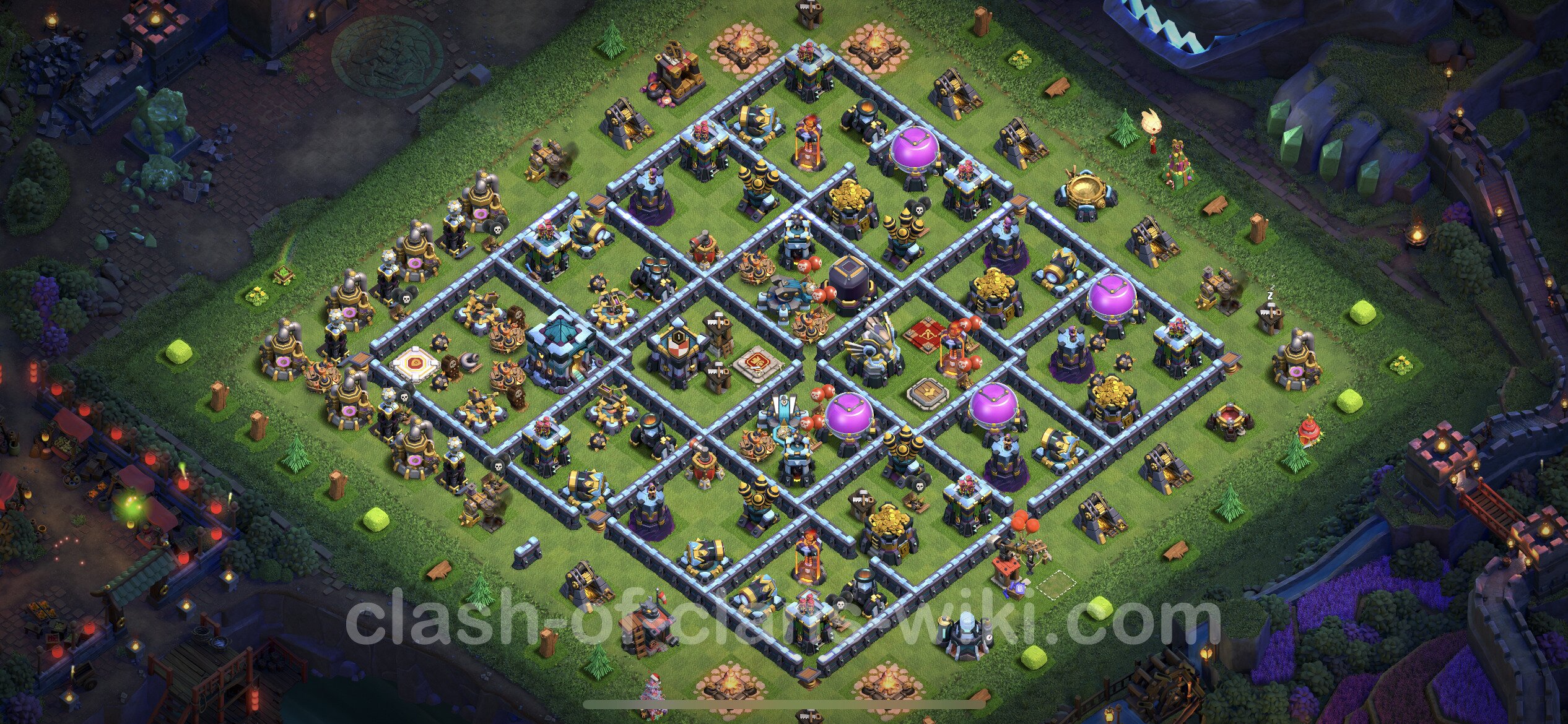 Best Anti 3 Stars Base TH13 with Link, Hybrid - Town Hall Level 13 Base ...