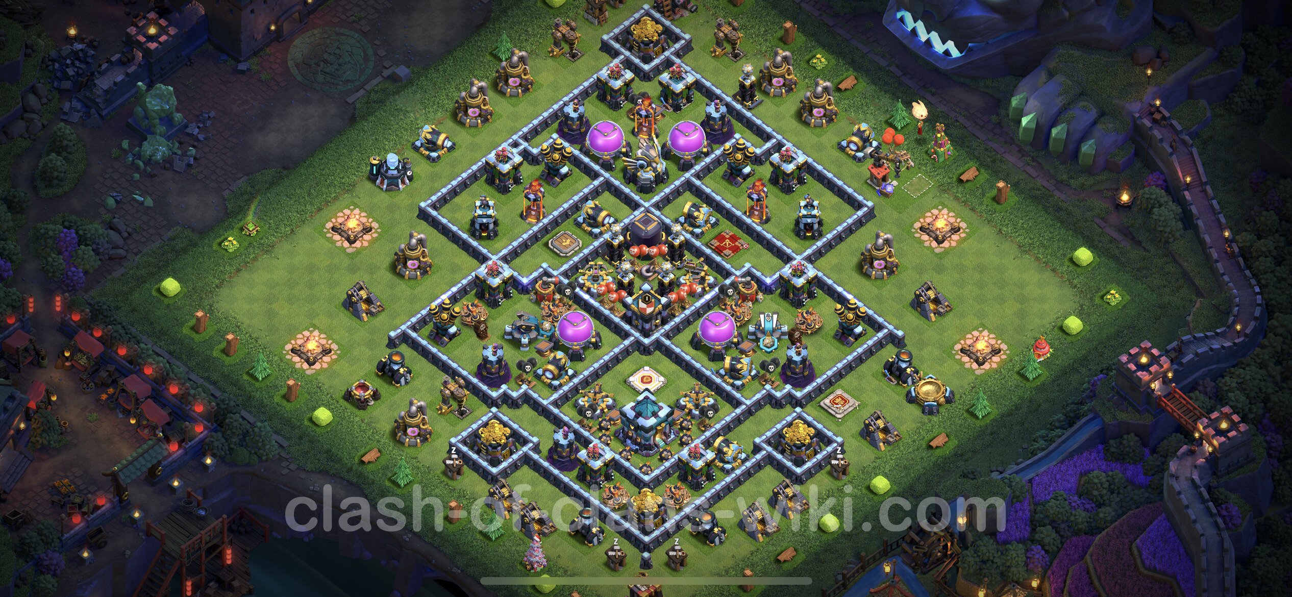 Meilleur Anti Tout Base Hôtel de Ville niveau 13 + Lien (Link), Hybride ...