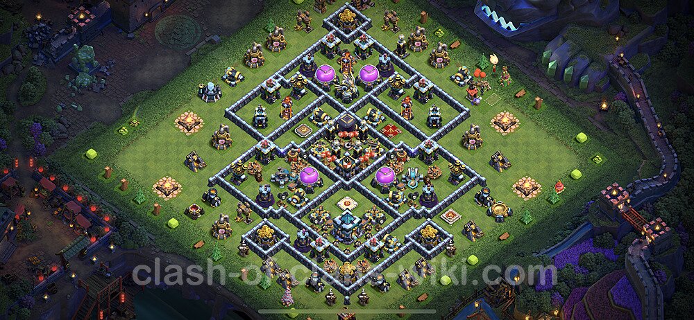 Best Base TH13 with Link, Hybrid Anti Everything 2023 - Town Hall Level ...