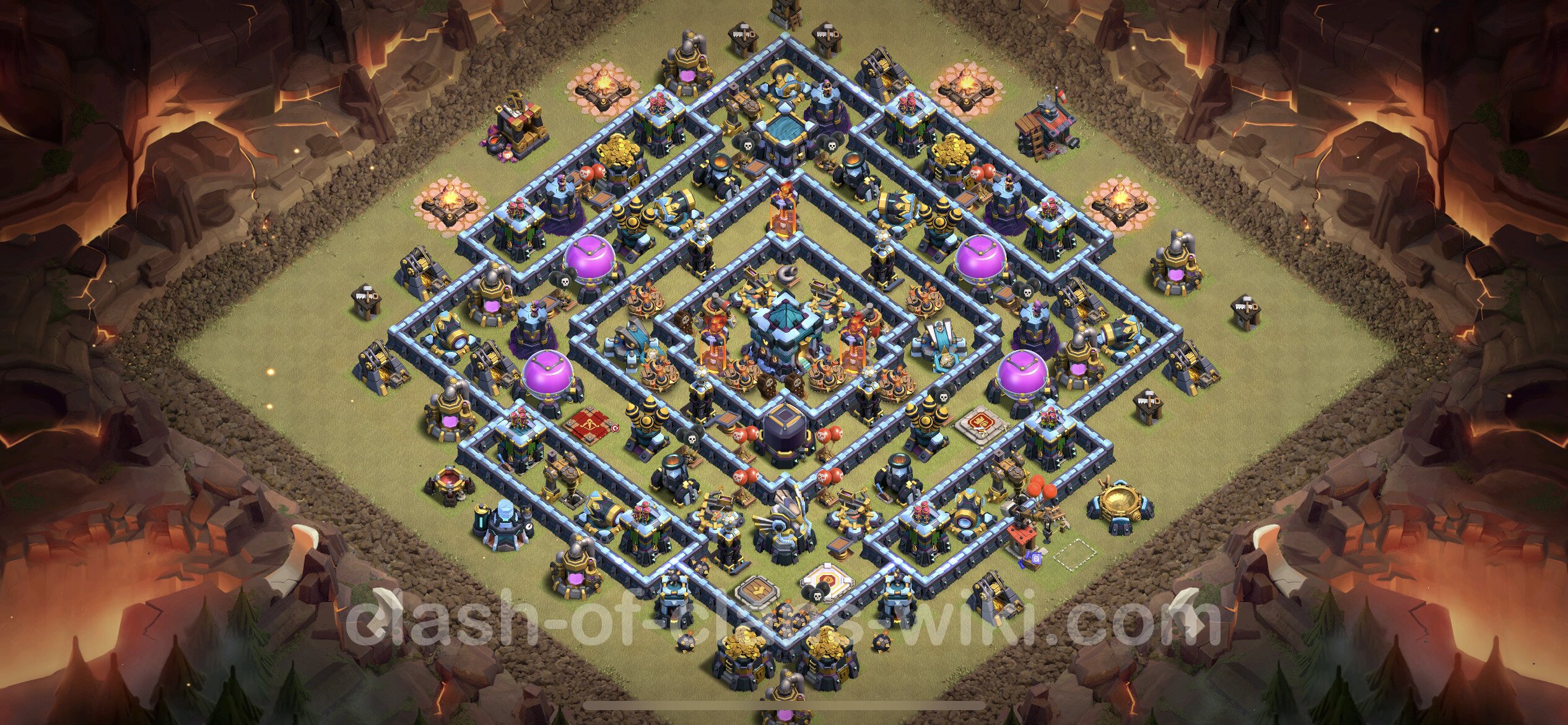 Diseño para Guerra Anti 3 Estrellas Ayuntamiento nivel 13 Copiar ...