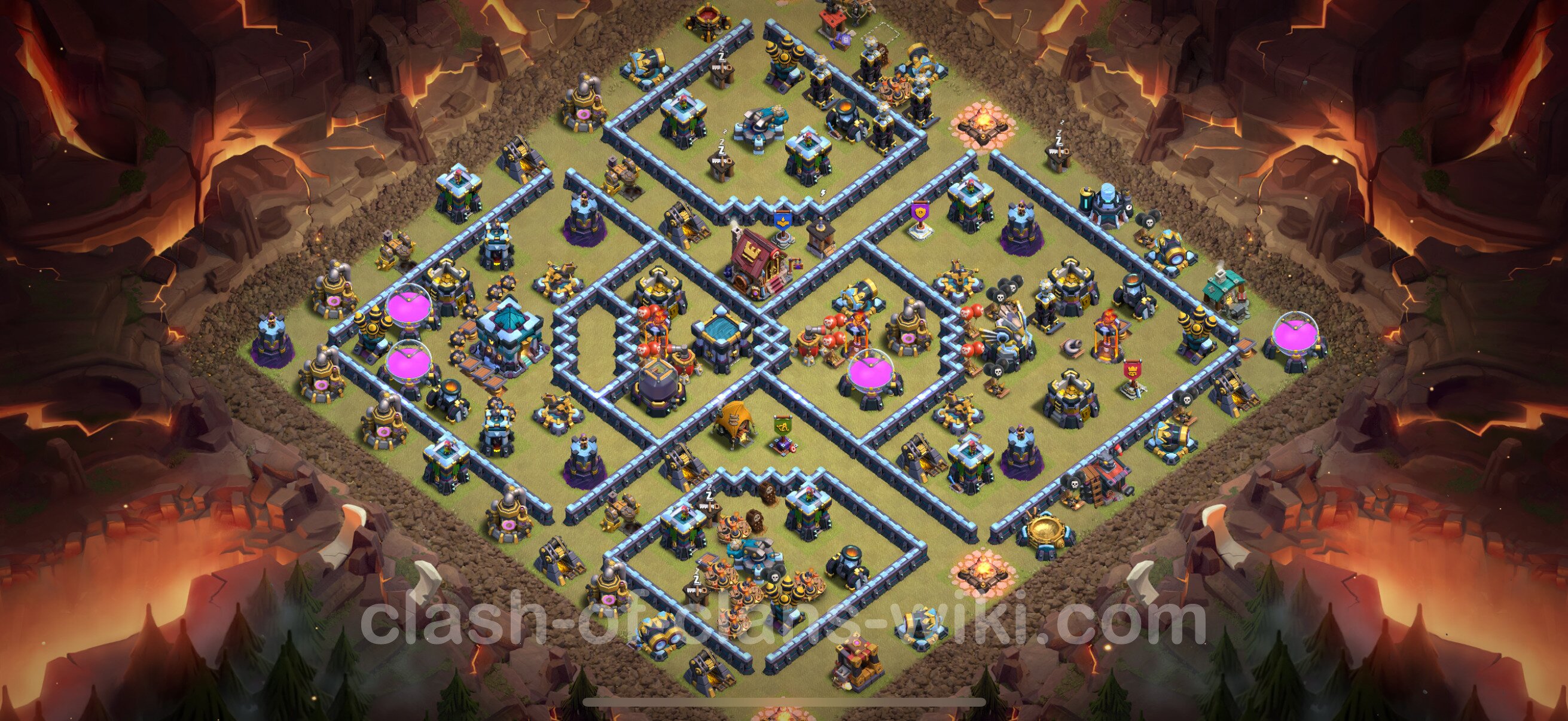 Best Anti 2 Stars War Base TH13 with Link, Hybrid 2023 - Town Hall Level 13 CWL Base Copy, #1409