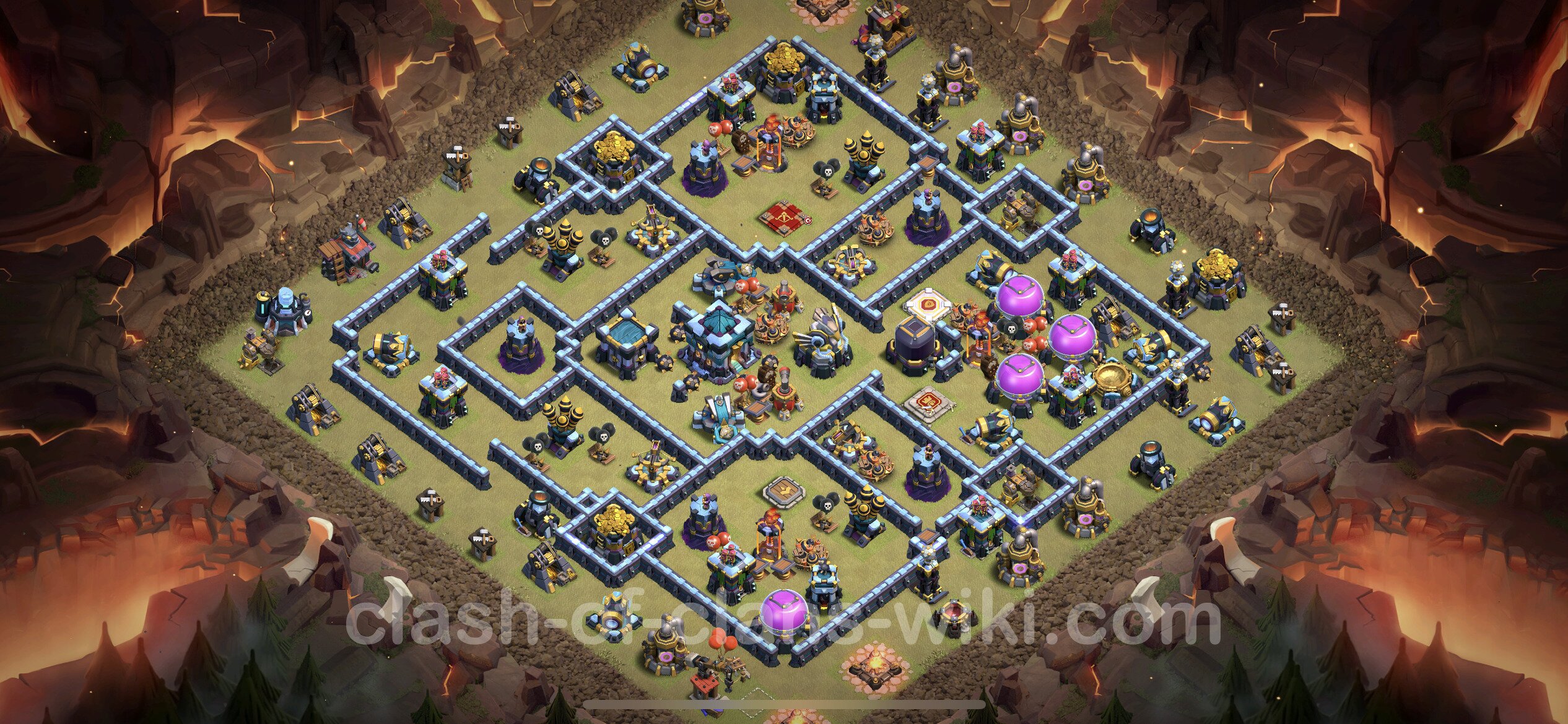 Die Anti 2 Sterne War Base RH13 + Link, Hybrid - COC Kriegsbase Rathaus ...