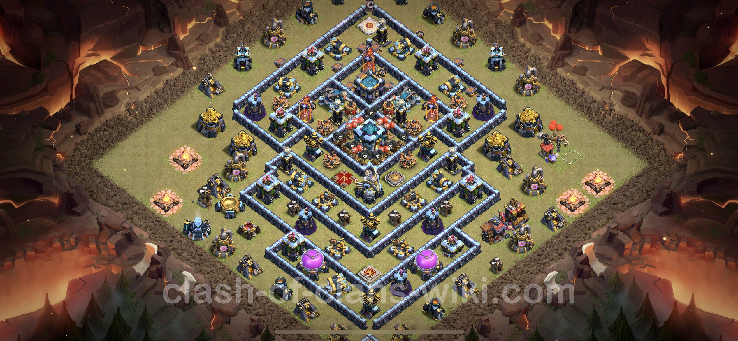 Best Anti 2 Stars War Base TH13 with Link, Anti Everything - Town Hall Level 13 CWL Base Copy, #166