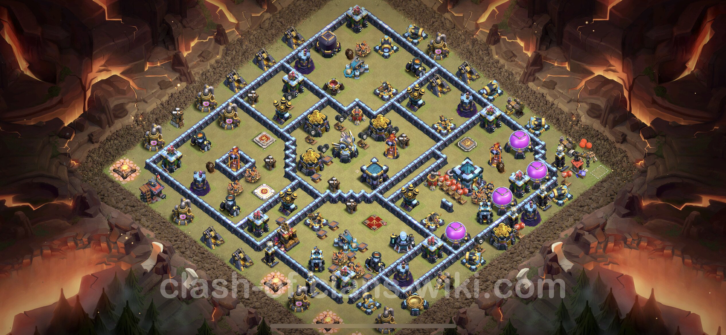 Best War Base TH13 with Link 2022 - Town Hall Level 13 CWL Base Copy, #183