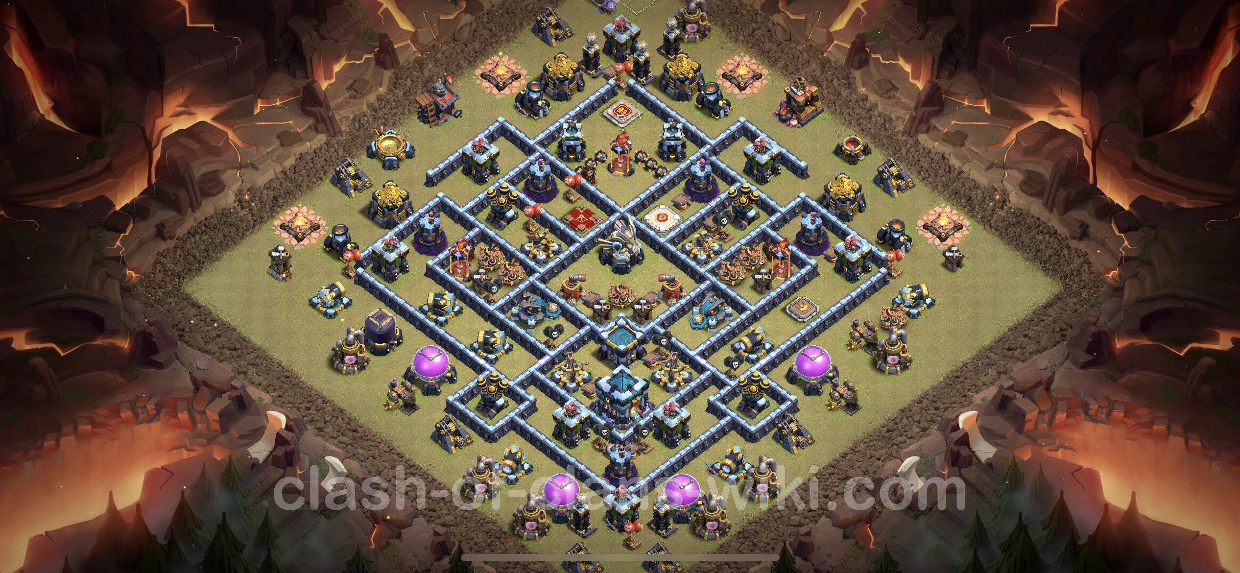 Best War Base TH13 with Link, Anti Air / Electro Dragon, Anti 3 Stars ...