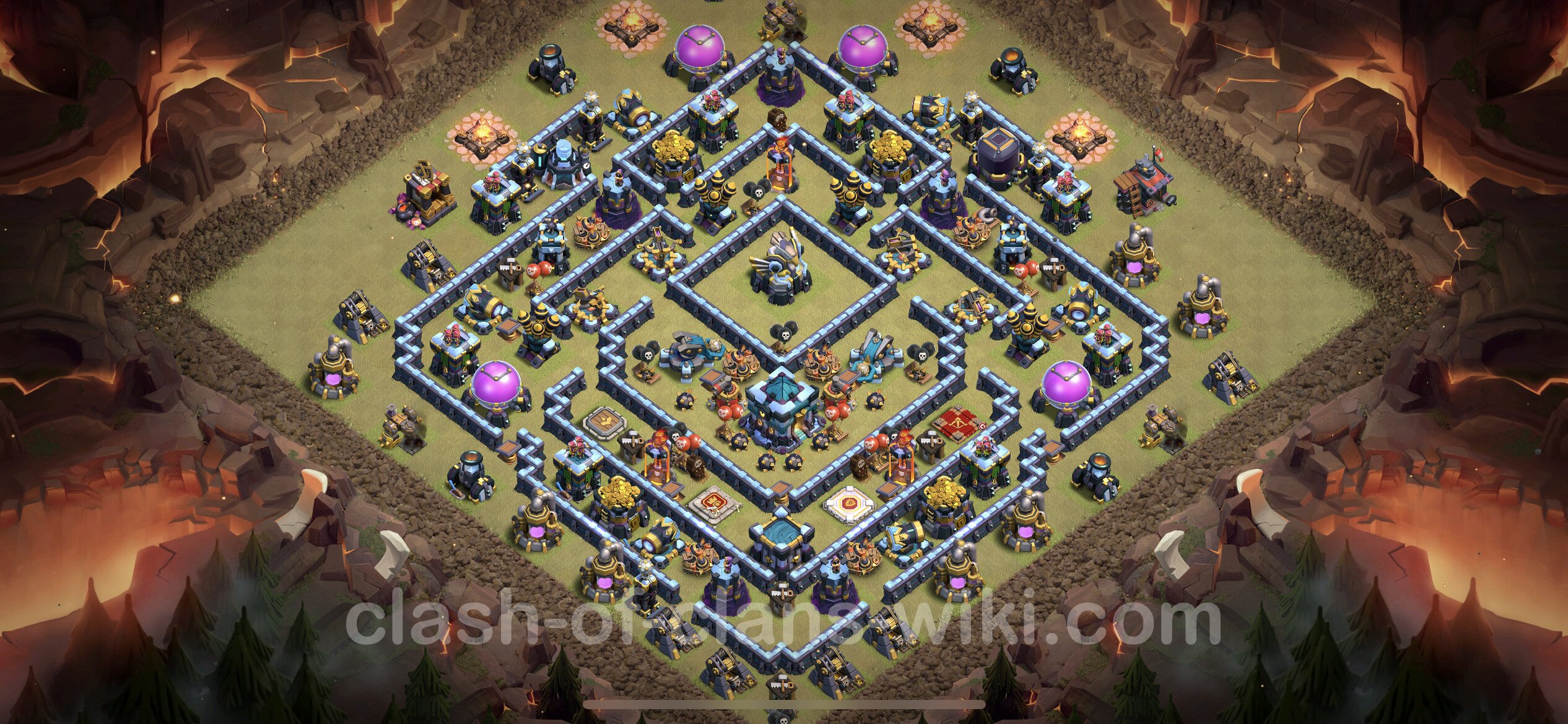 Best Anti 2 Stars War Base TH13 with Link, Legend League - Town Hall Level 13 CWL Base Copy, #82