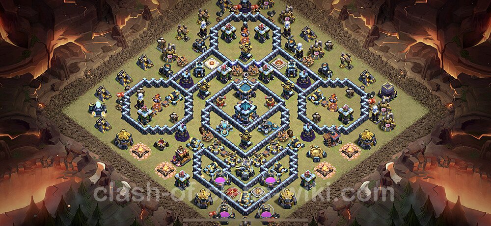 Diseño para Guerra Anti 2 Estrellas Ayuntamiento nivel 13 Copiar - COC ...