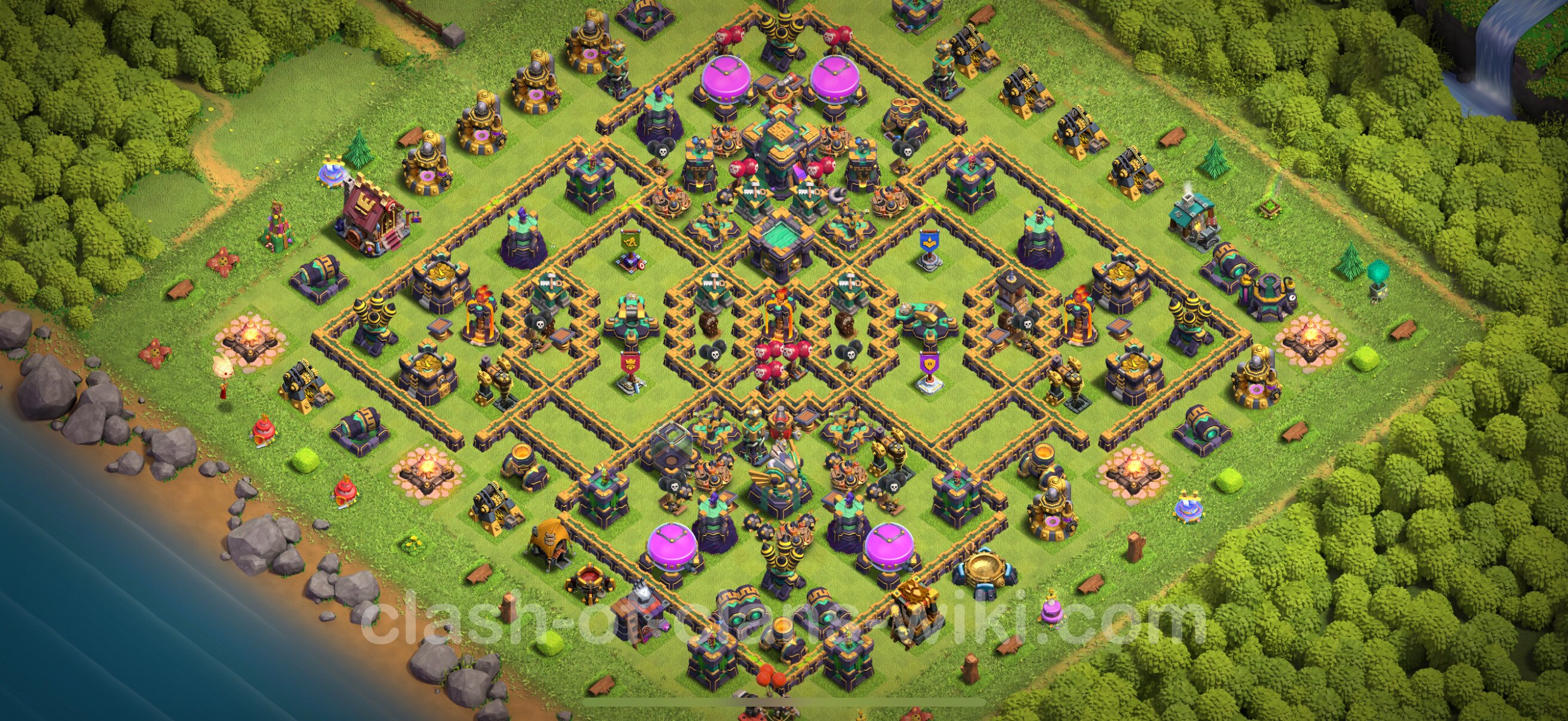 Best Base TH14 with Link, Legend League Anti Everything 2023 - Town ...