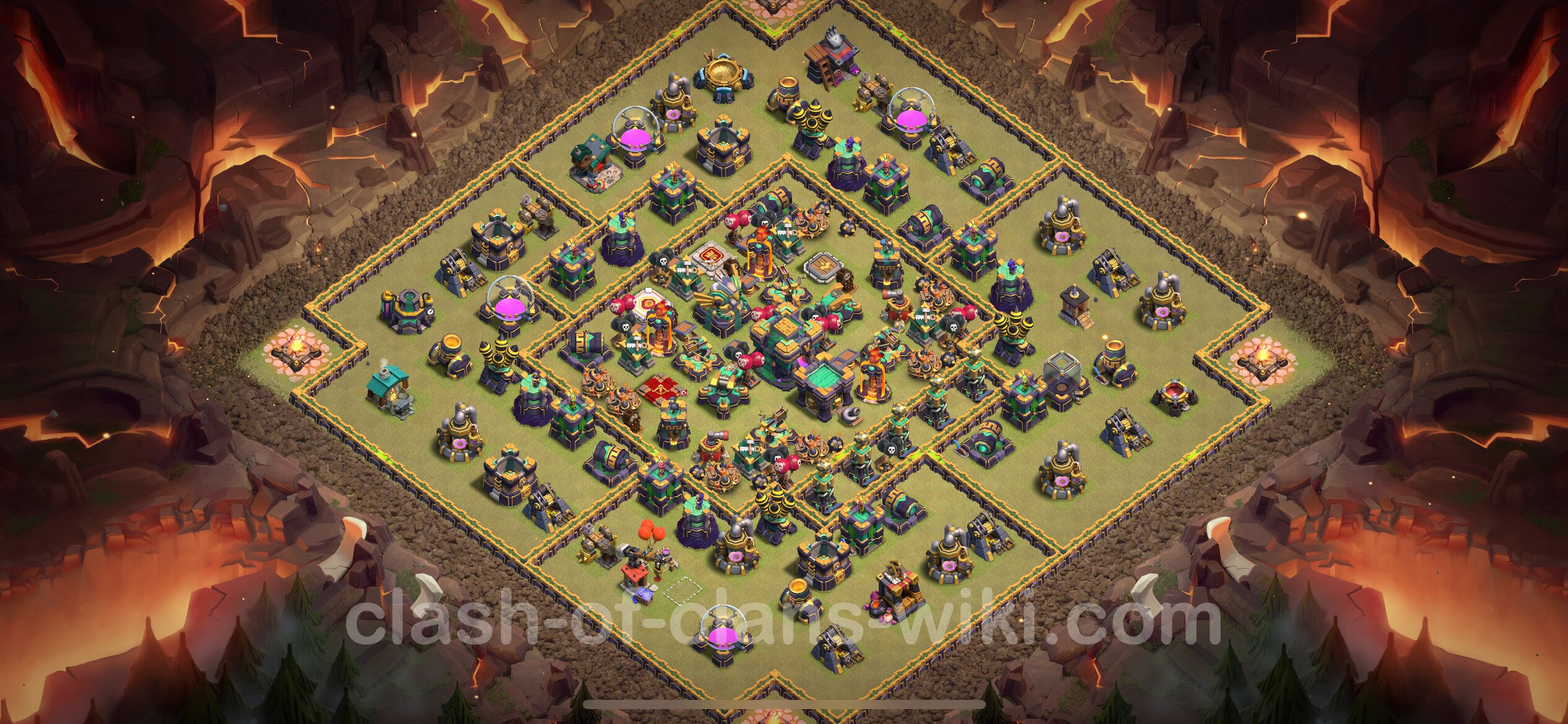 Die War Base RH14 + Link, Anti Alles, Hybrid - COC Kriegsbase Rathaus ...