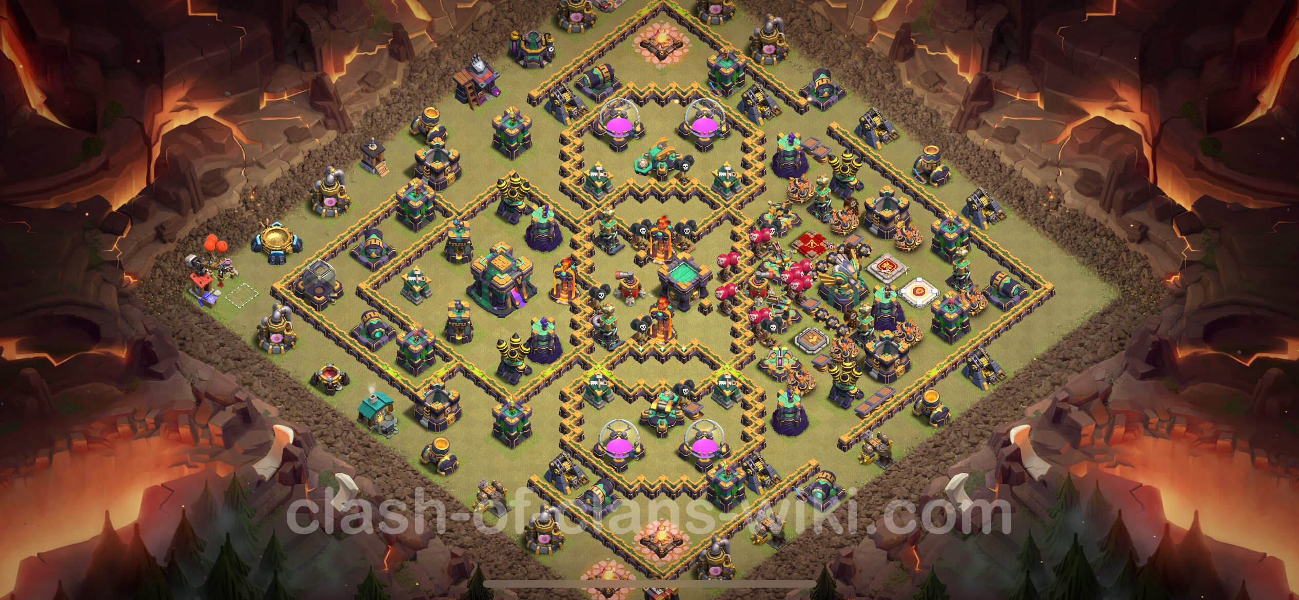Best Anti 3 Stars War Base TH14 with Link - Town Hall Level 14 CWL Base ...