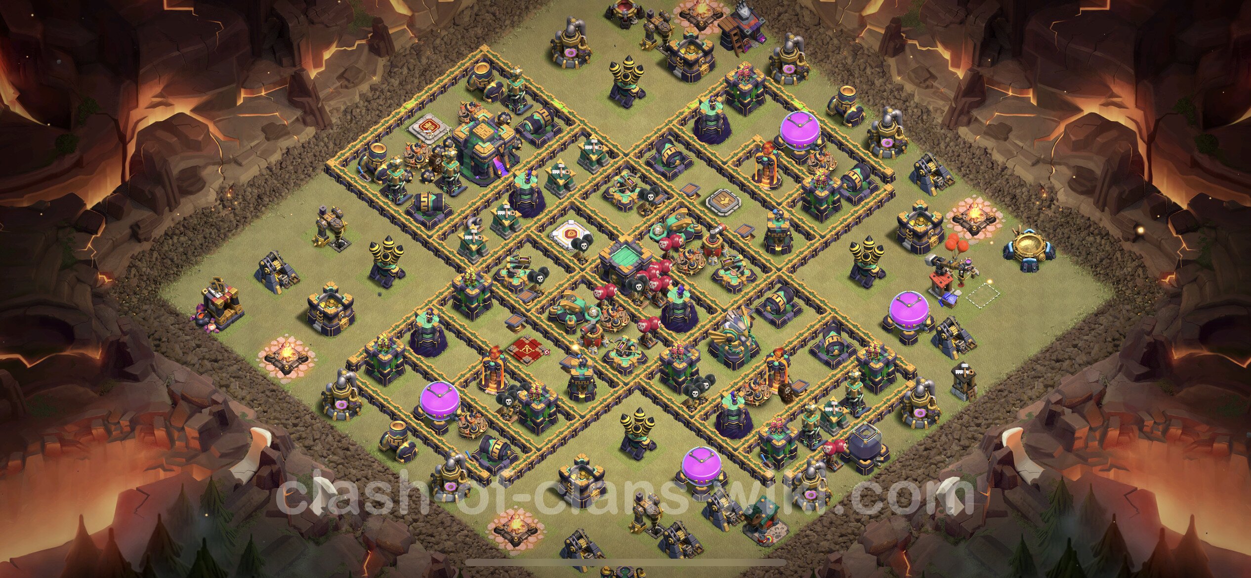 Best War Base TH14 with Link - Town Hall Level 14 CWL Base Copy, #115