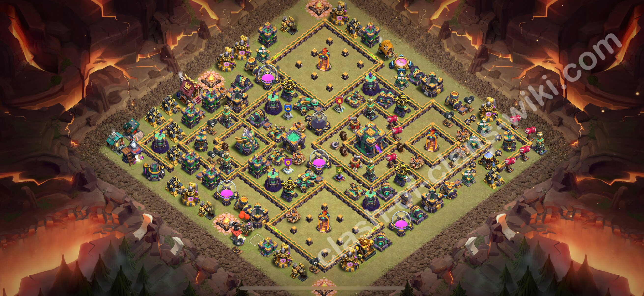 Best War Base TH14 with Link, Legend League, Anti Air / Electro Dragon ...
