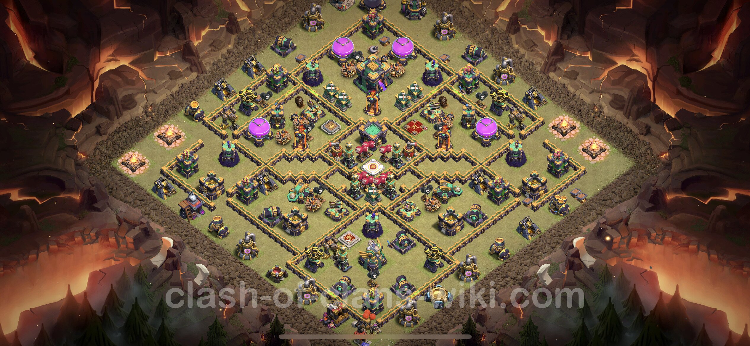 Die War Base RH14 + Link, Anti Alles - COC Kriegsbase Rathaus Level 14 ...