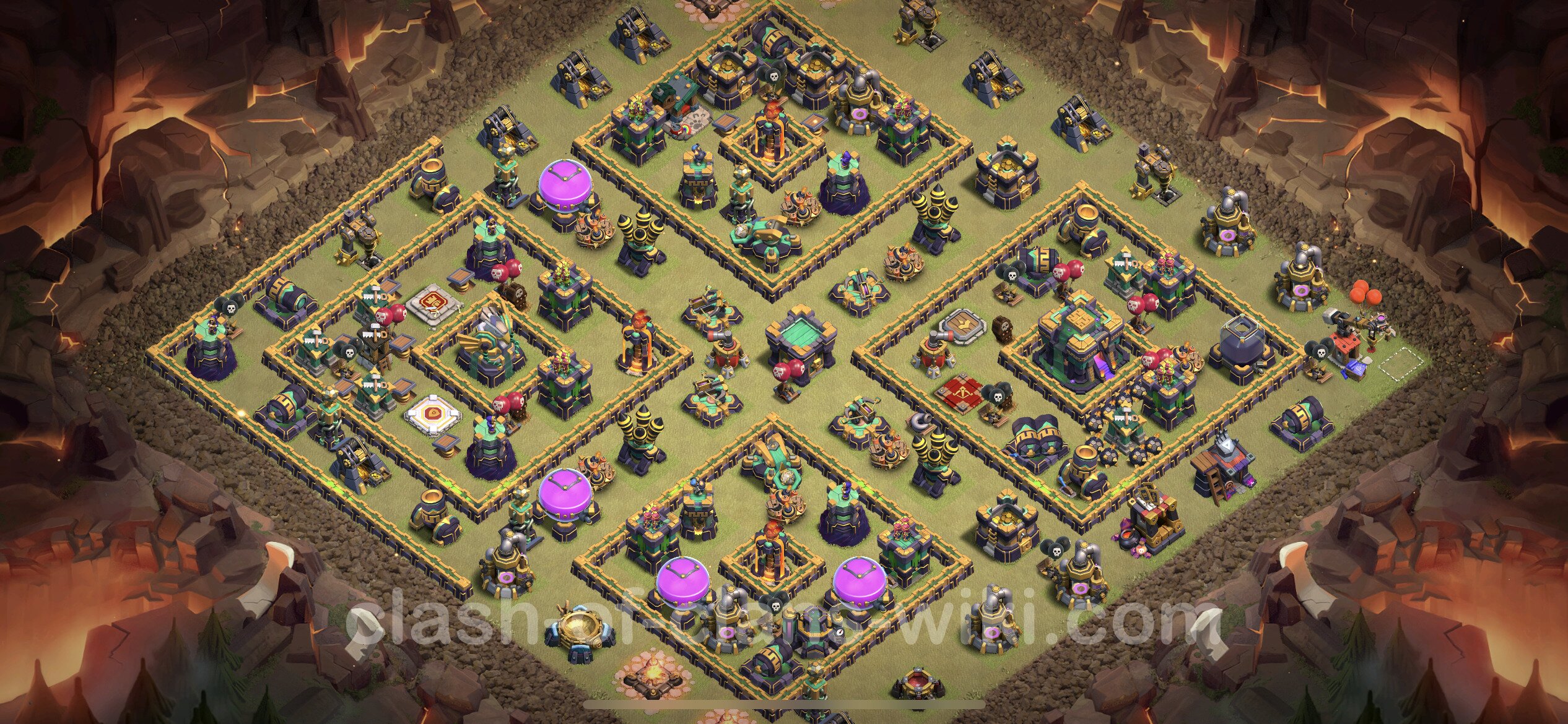 Best War Base TH14 with Link, Anti Everything, Hybrid 2022 - Town Hall ...