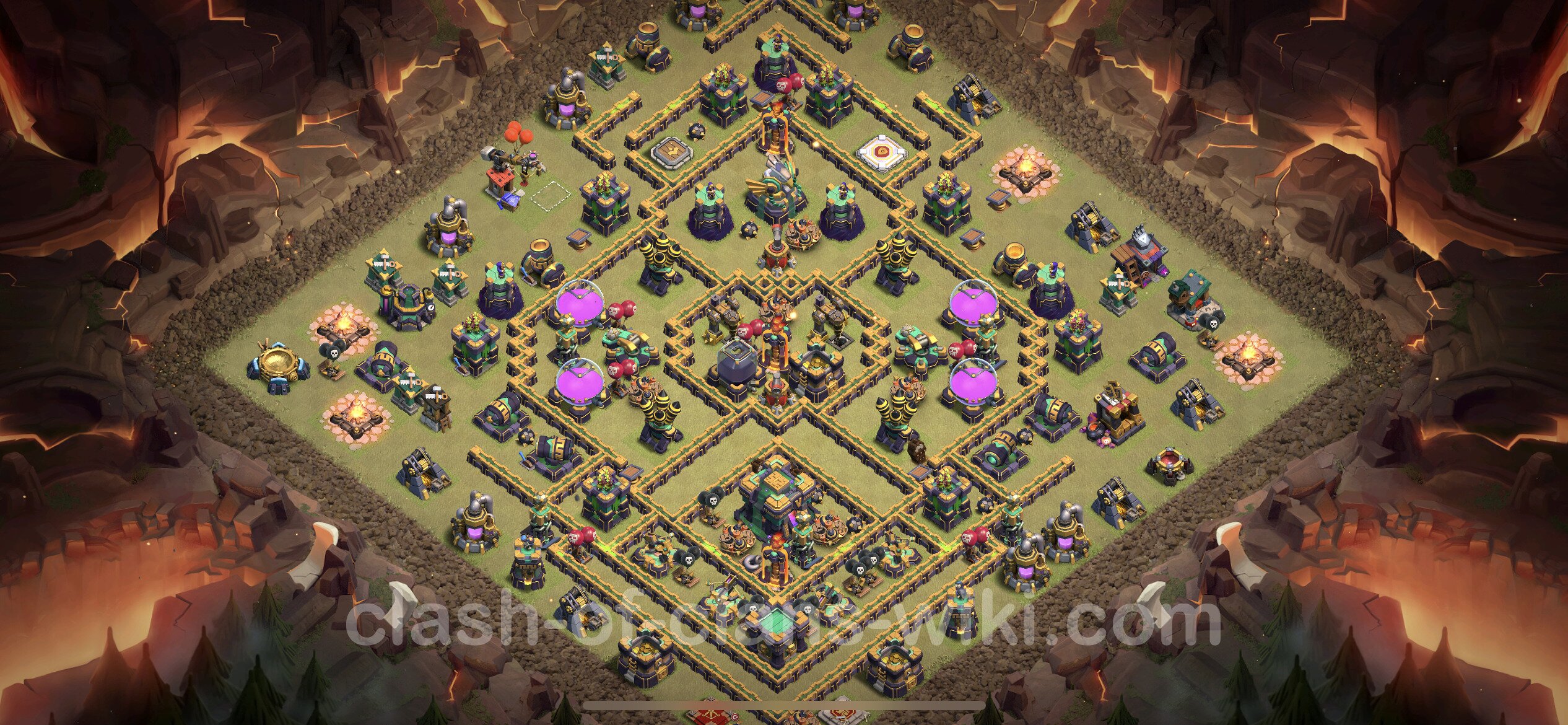 Die War Base RH14 + Link, Anti Alles - COC Kriegsbase Rathaus Level 14 ...