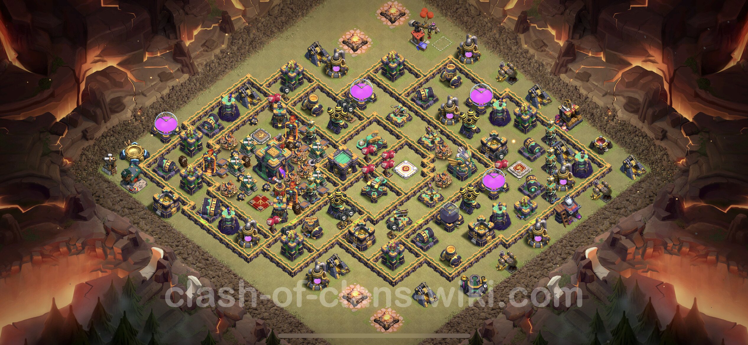 Die Anti 2 Sterne War Base RH14 + Link - COC Kriegsbase Rathaus Level ...