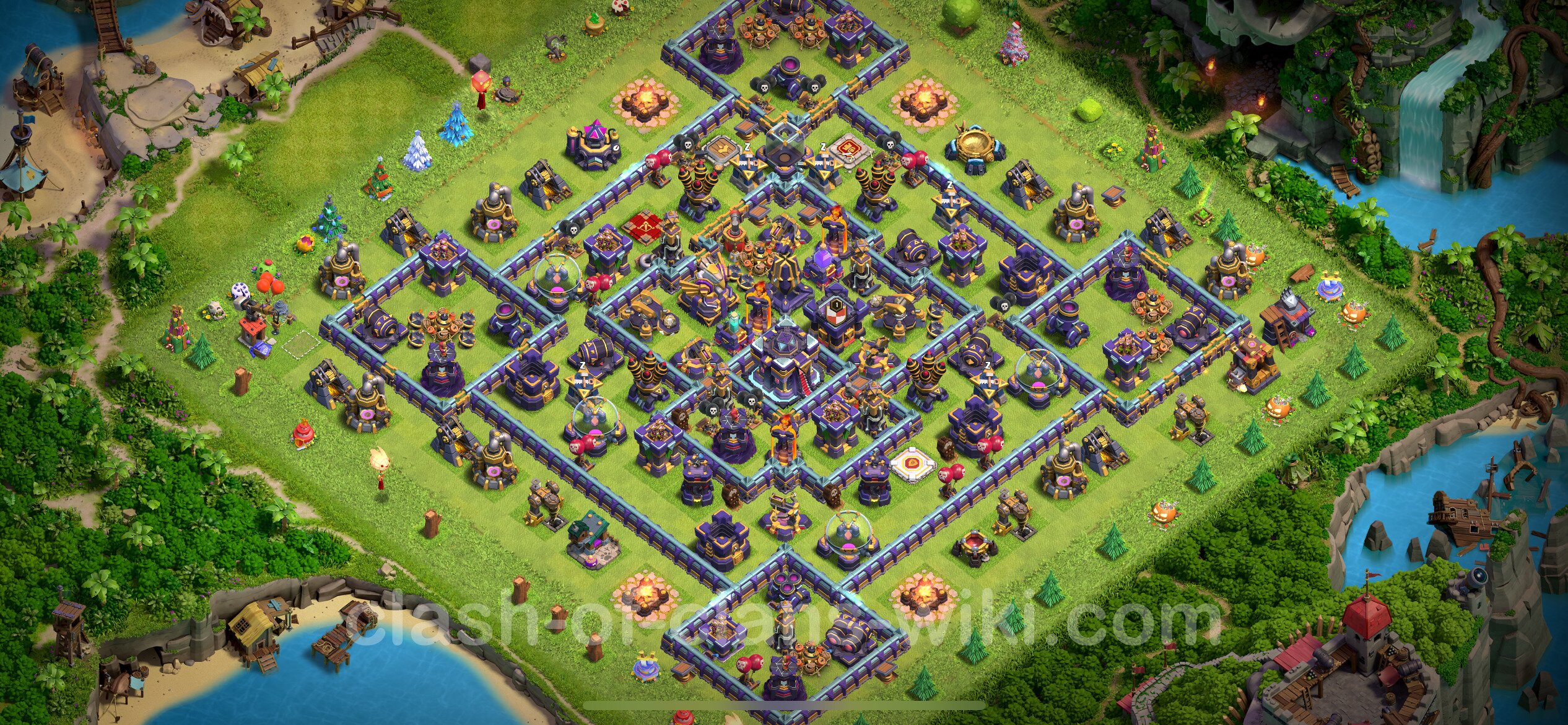 Best Anti 2 Stars Base TH15 with Link, Hybrid 2023 - Town Hall Level 15 ...