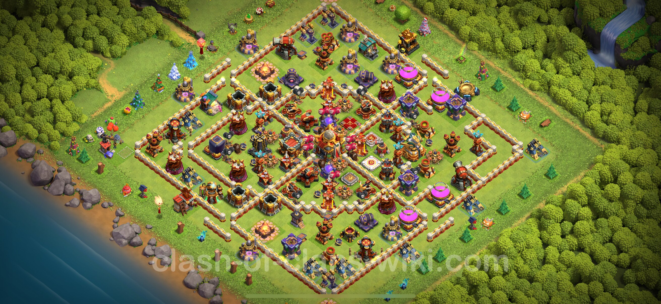 Best Anti 3 Stars Base TH16 with Link, Hybrid 2024 - Town Hall Level 16 ...